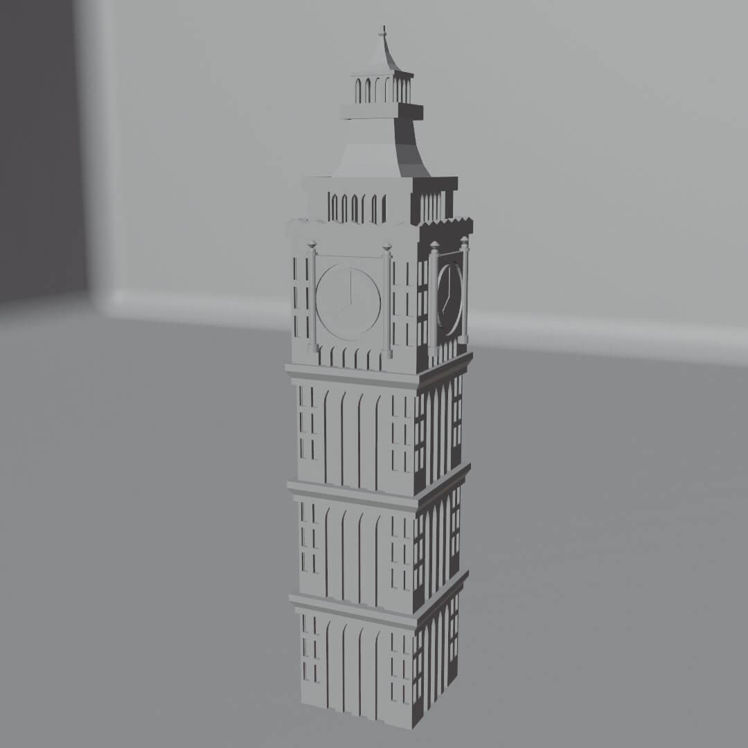 Cyberpunk Big Ben - Free 3D Model by Edwin polanco