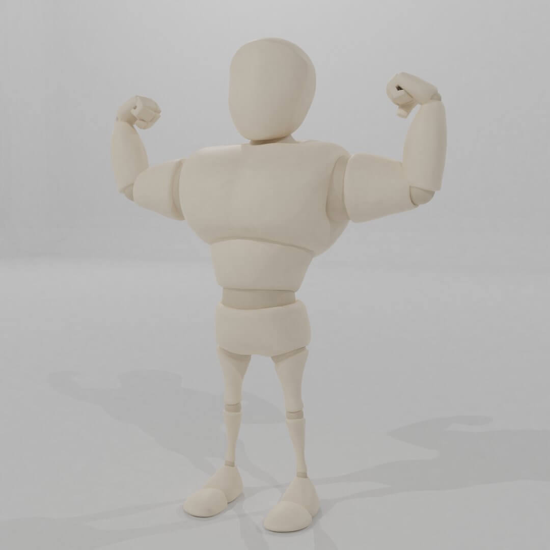 Free Beefy Rig For Blender 3D Render by Edwin polanco