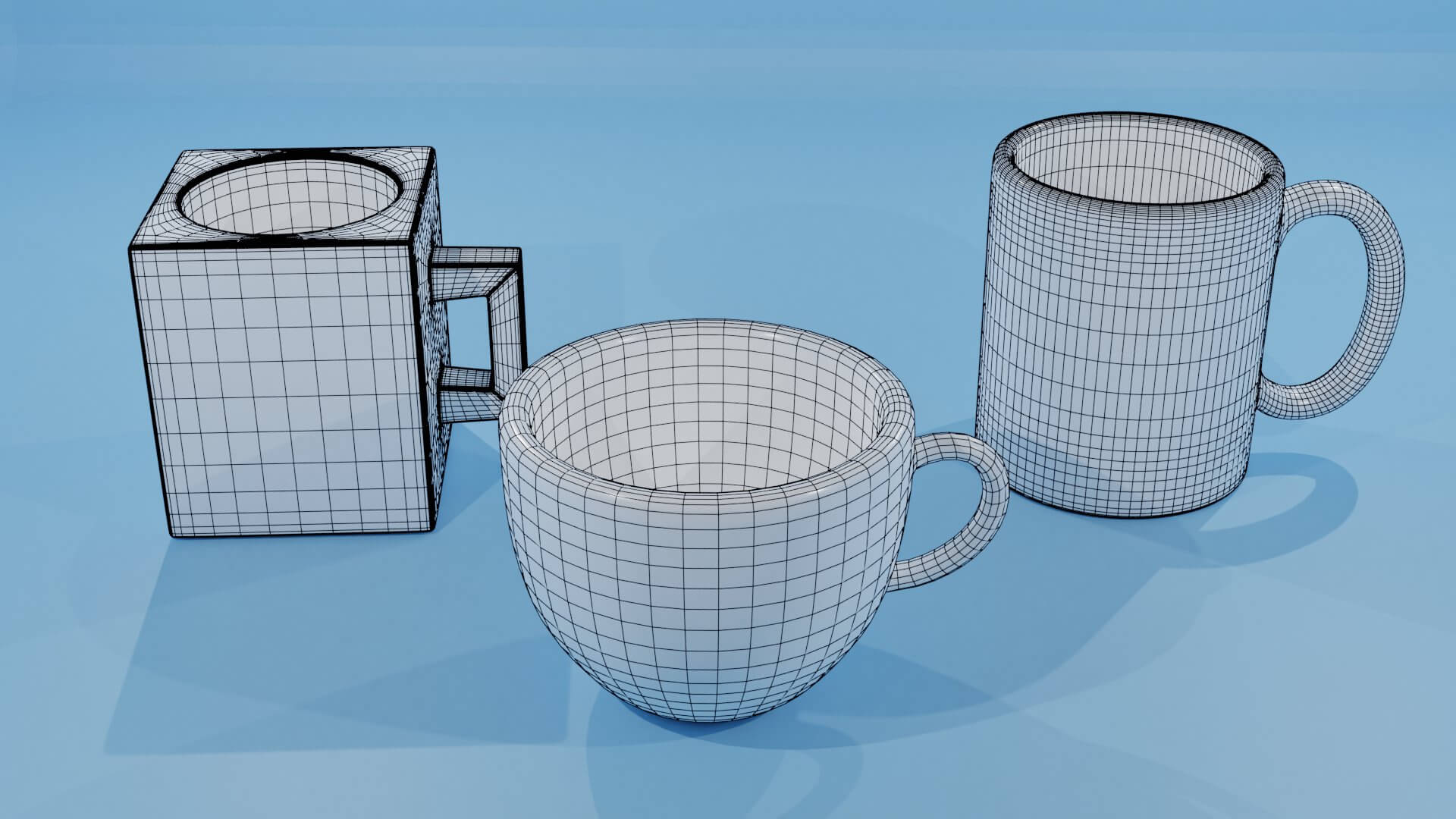 Coffee Mugs Collection - Free 3D Model by Edwin polanco