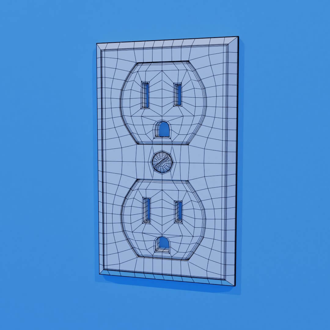 Electrical Outlet - Free 3D Model by Edwin polanco