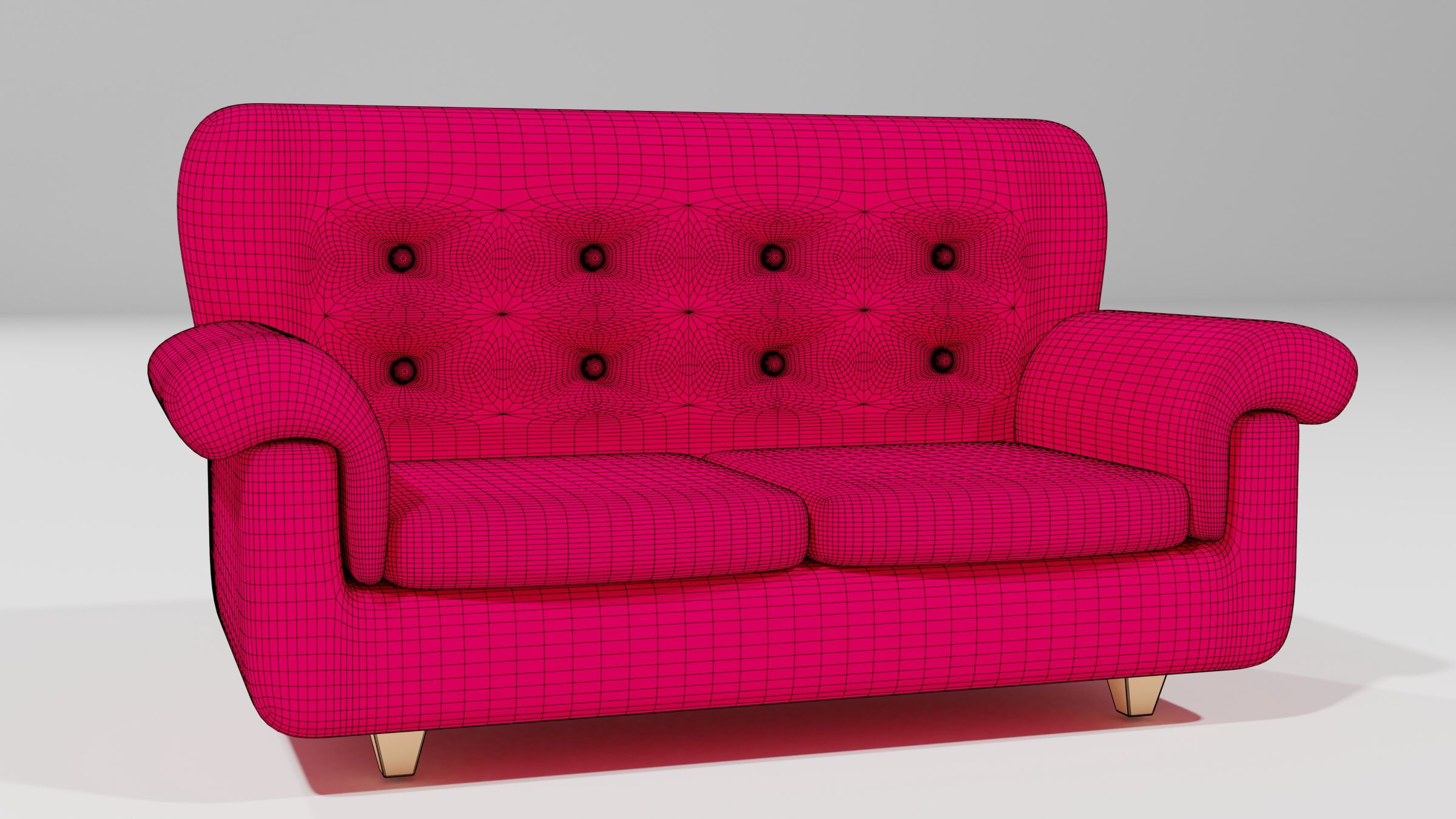 Sofa Two-Seat Free 3D Model by Edwin polanco