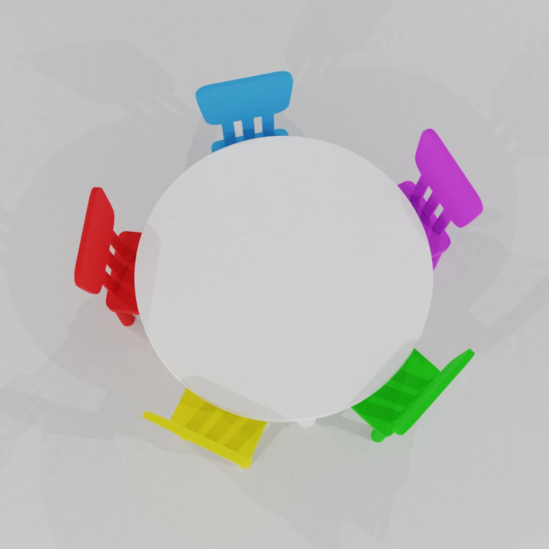 Table and Chairs For Children - Free 3D Model by Edwin polanco