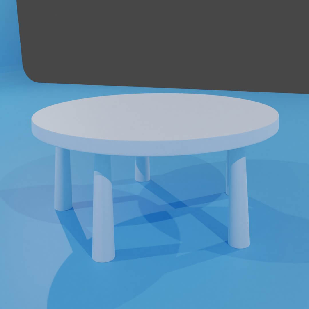 Table and Chairs For Children - Free 3D Model by Edwin polanco