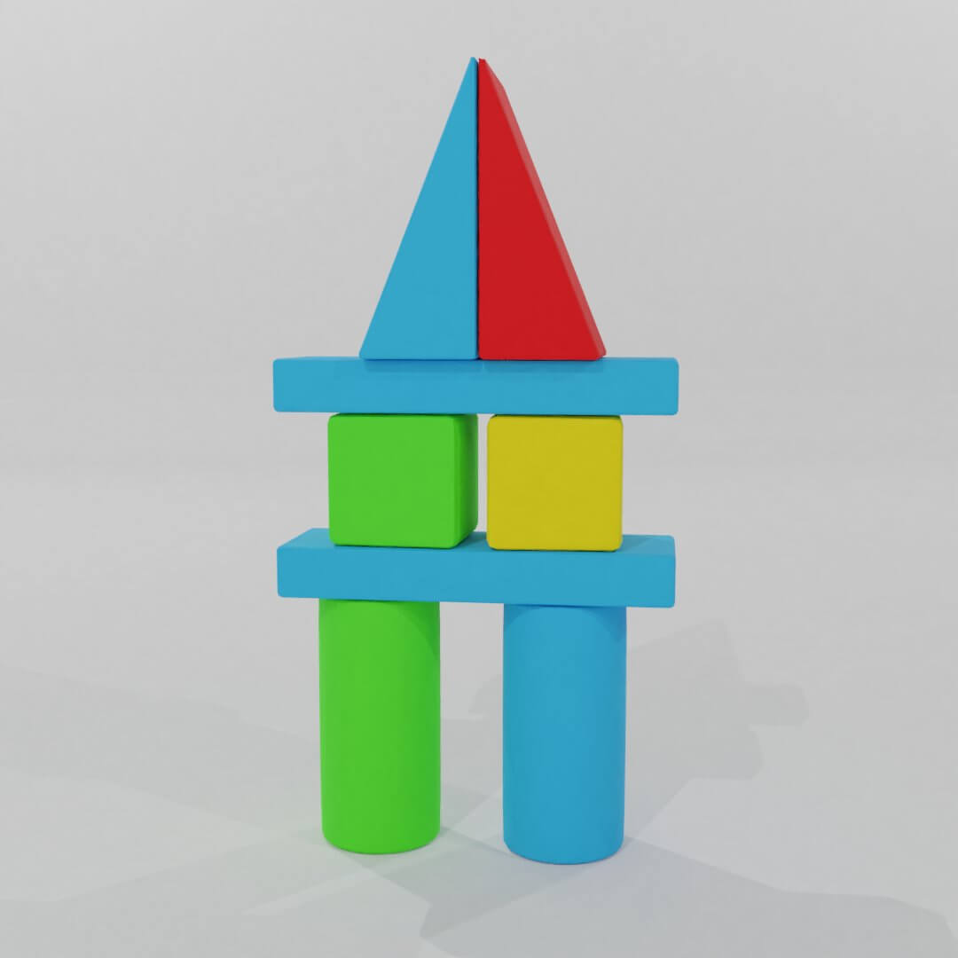 Toy Block Towers - Free 3D Model by Edwin polanco