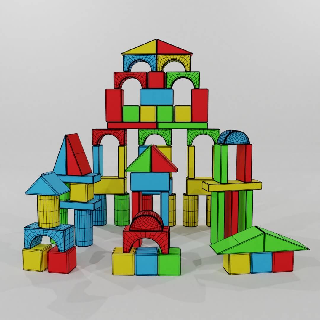 Toy Block Towers - Free 3D Model by Edwin polanco