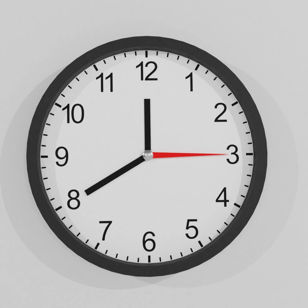 Wall Clock - Free 3D Model by Edwin polanco