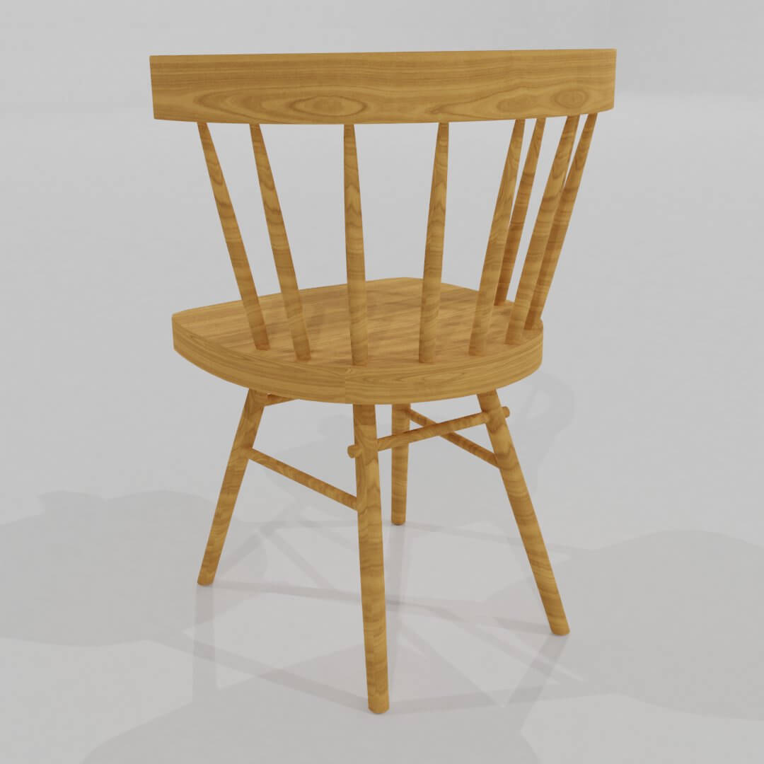 Wood Kitchen Chair - Free 3D Model by Edwin polanco