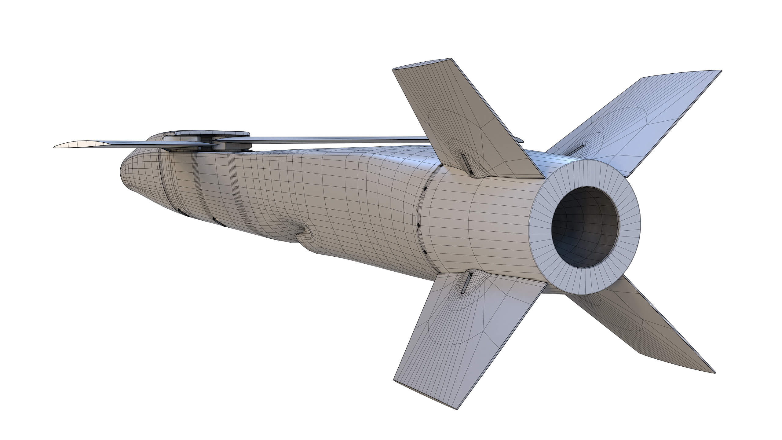 Bullseye Long-Range Missile 3D Model by EFC