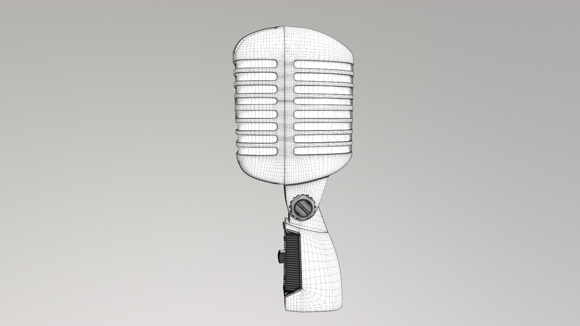Vintage Style Microphone - 3D Model by EFC