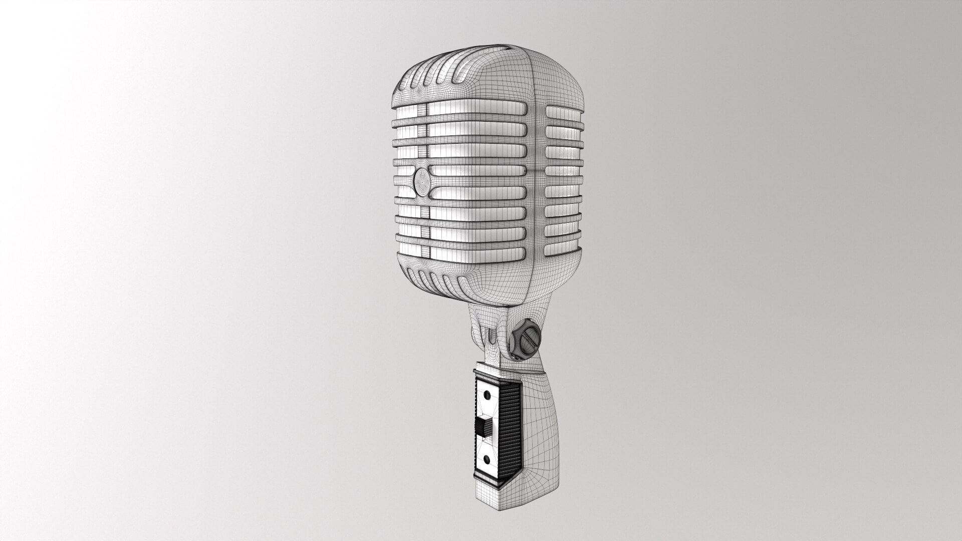 Vintage Style Microphone - 3D Model by EFC