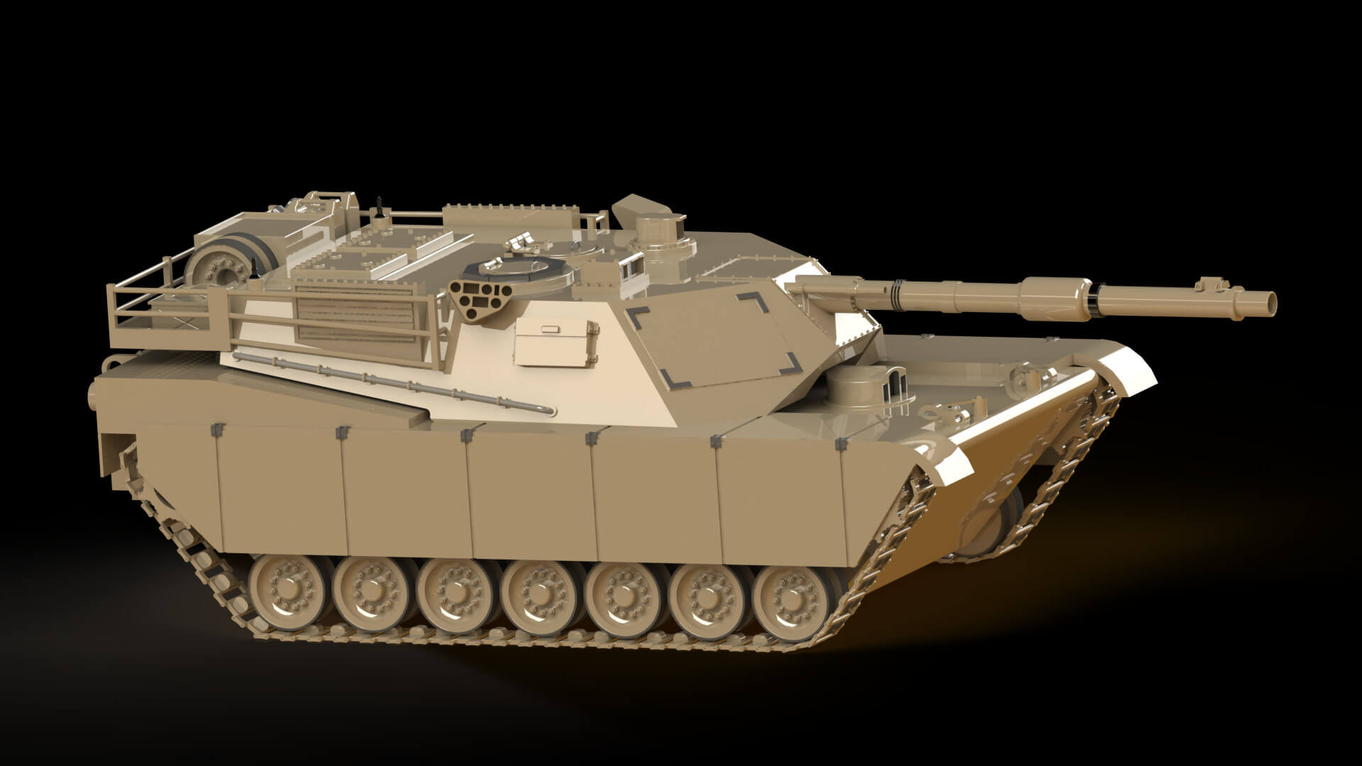M1 Abrams Tank - 3D Model by Ege Zengin