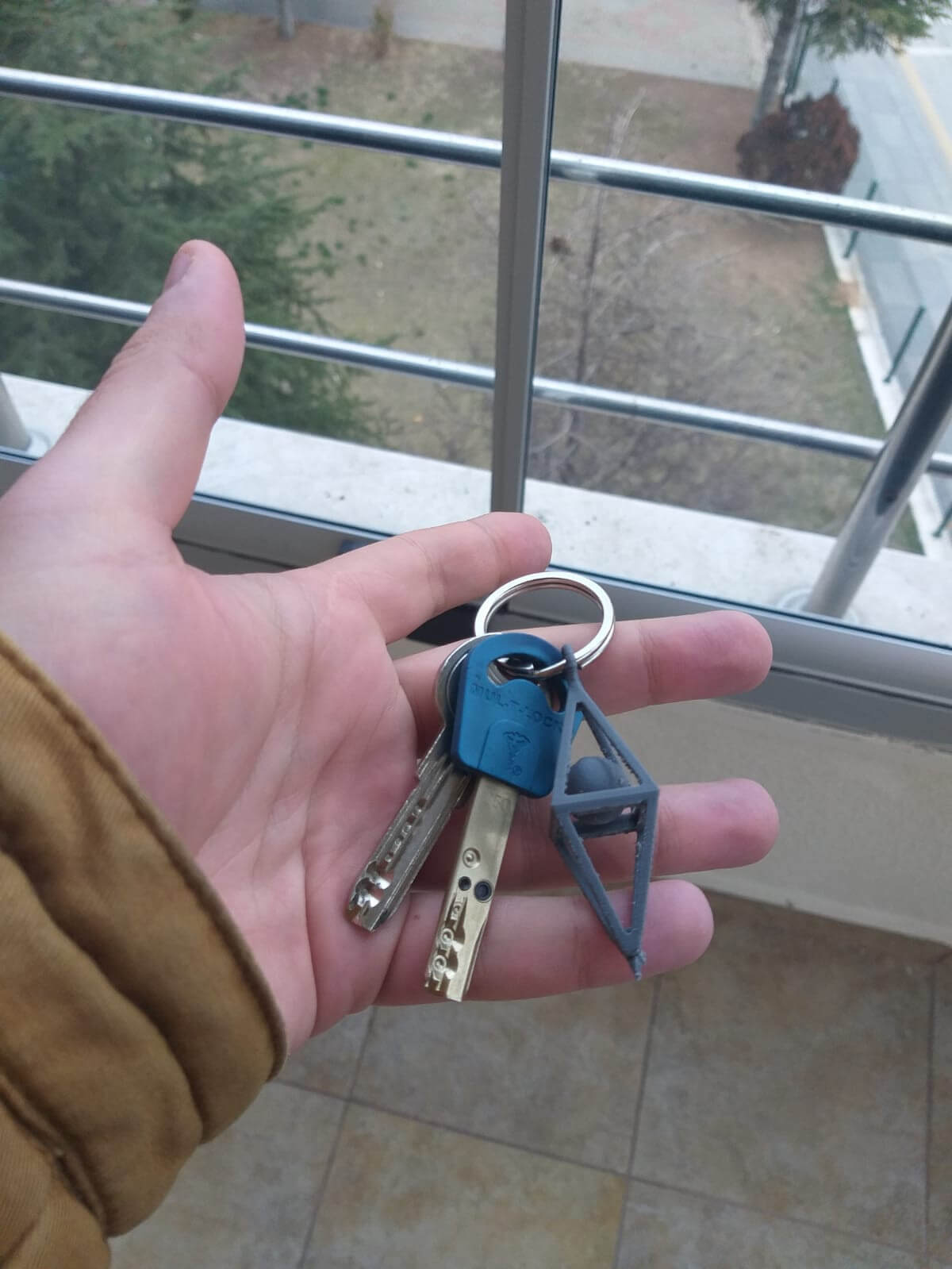 Octohedron Keychain - 3D Print Model by Ege Zengin