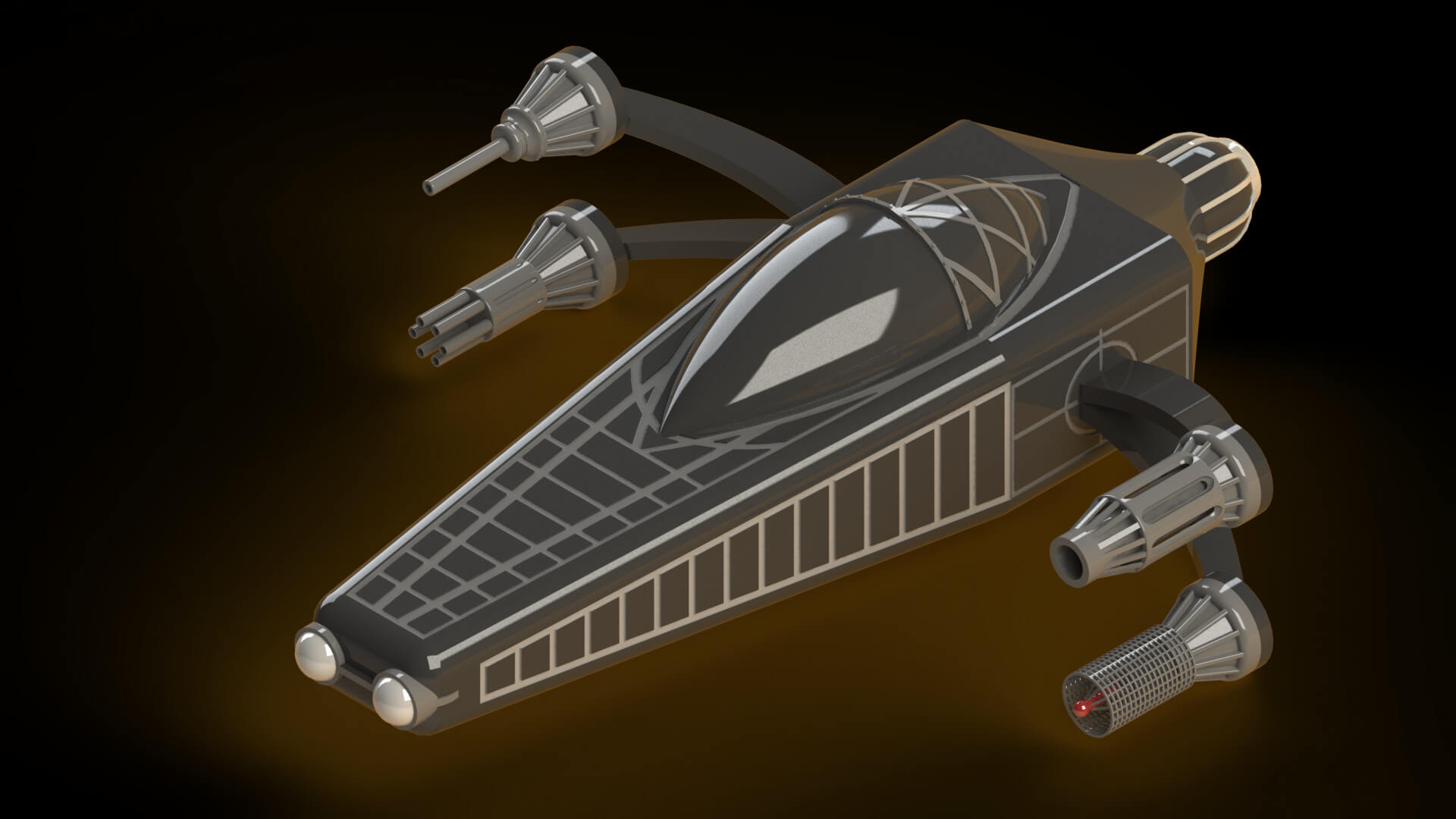 Spaceship V1 - 3D Model by Ege Zengin