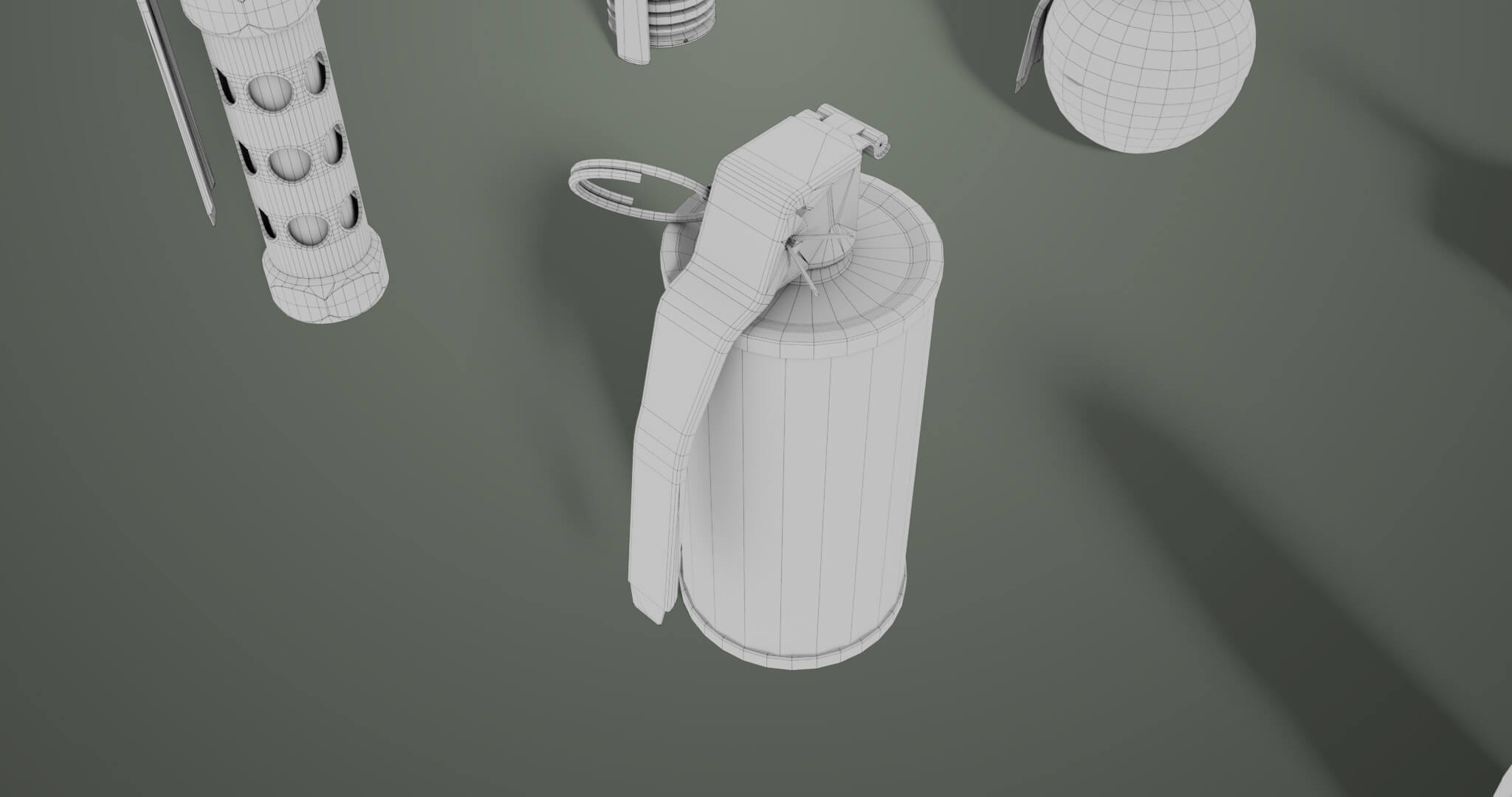 10 Grenades Single Mat All PBR Unity UE Textures - 3D Model by Eight Vertex