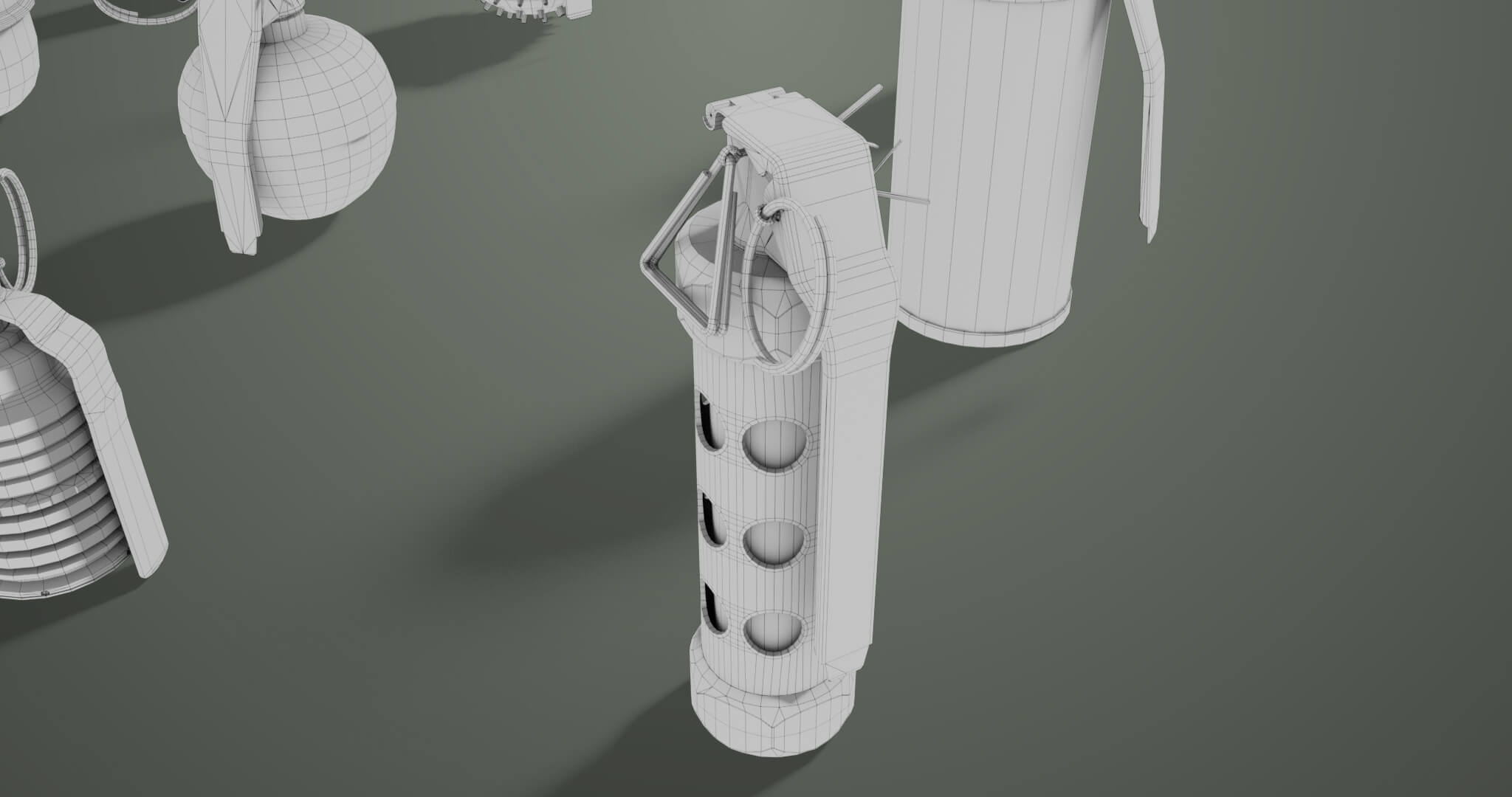 10 Grenades Single Mat All PBR Unity UE Textures - 3D Model by Eight Vertex