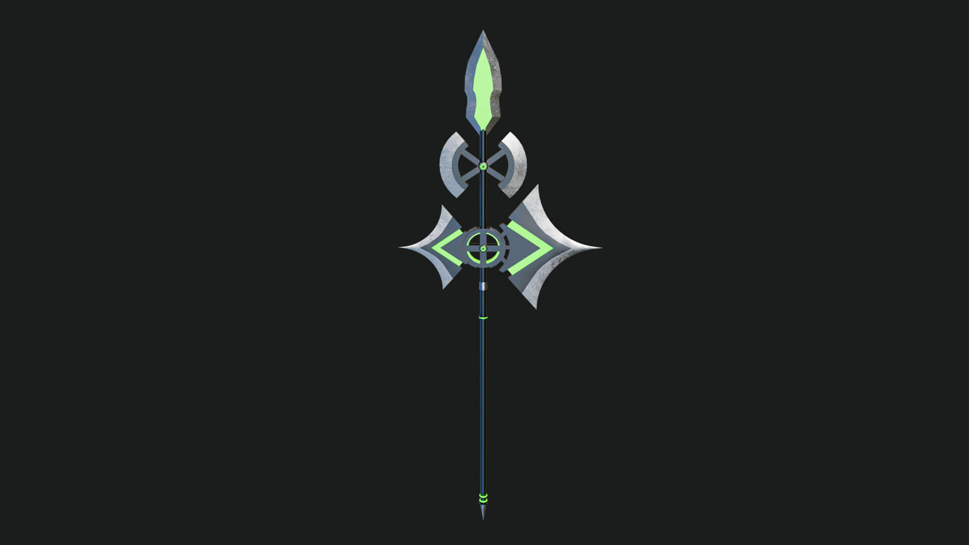 Fantasy Spear 01 Glow Weapon With PBR - 3D Model by Eight Vertex