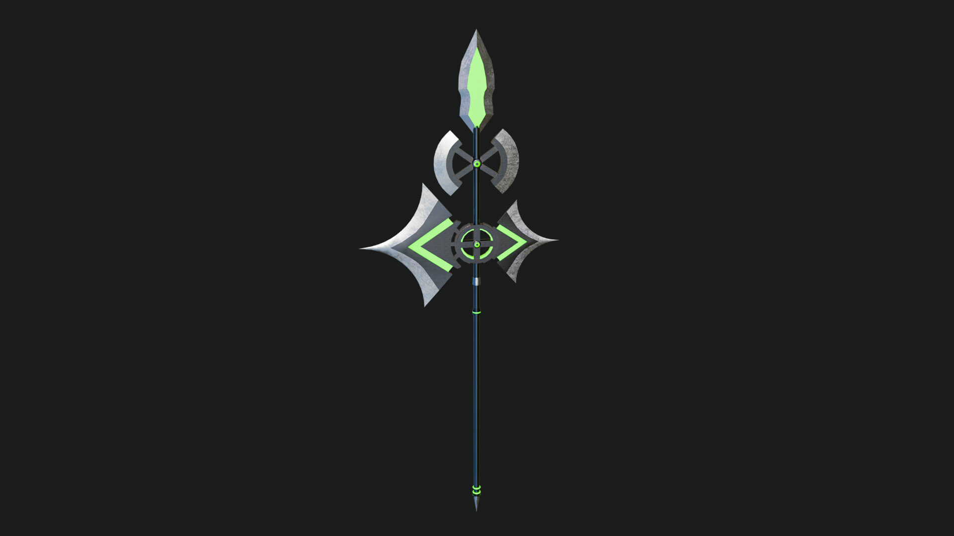 Fantasy Spear 01 Glow Weapon With PBR - 3D Model by Eight Vertex