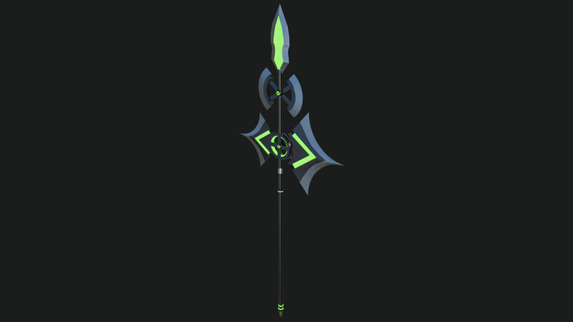 Fantasy Spear 01 Glow Weapon With PBR - 3D Model by Eight Vertex