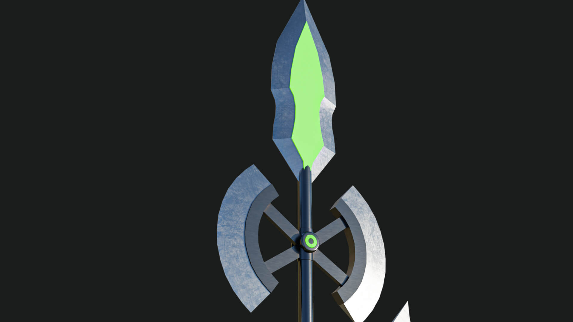 Fantasy Spear 01 Glow Weapon With PBR - 3D Model by Eight Vertex