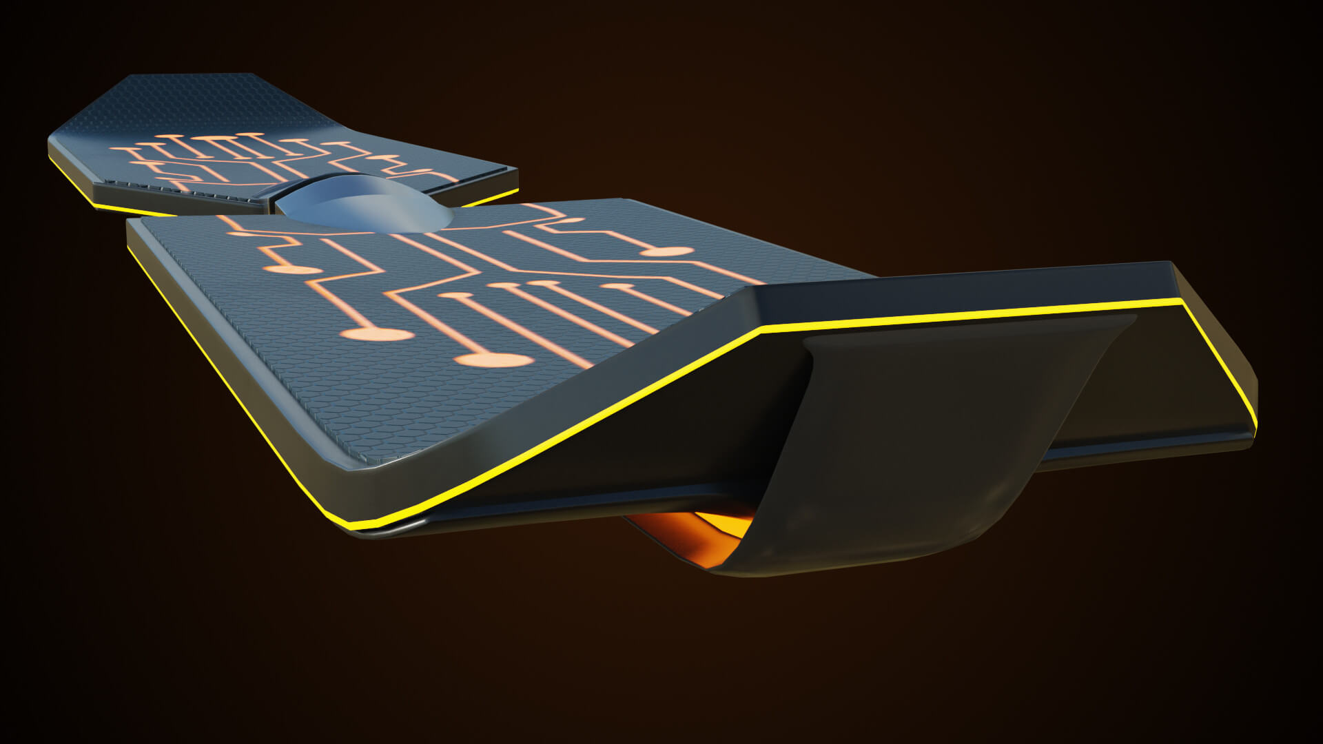 Sci-Fi Hoverboard 4 All PBR Unity UE Textures Included 3D Model by ...