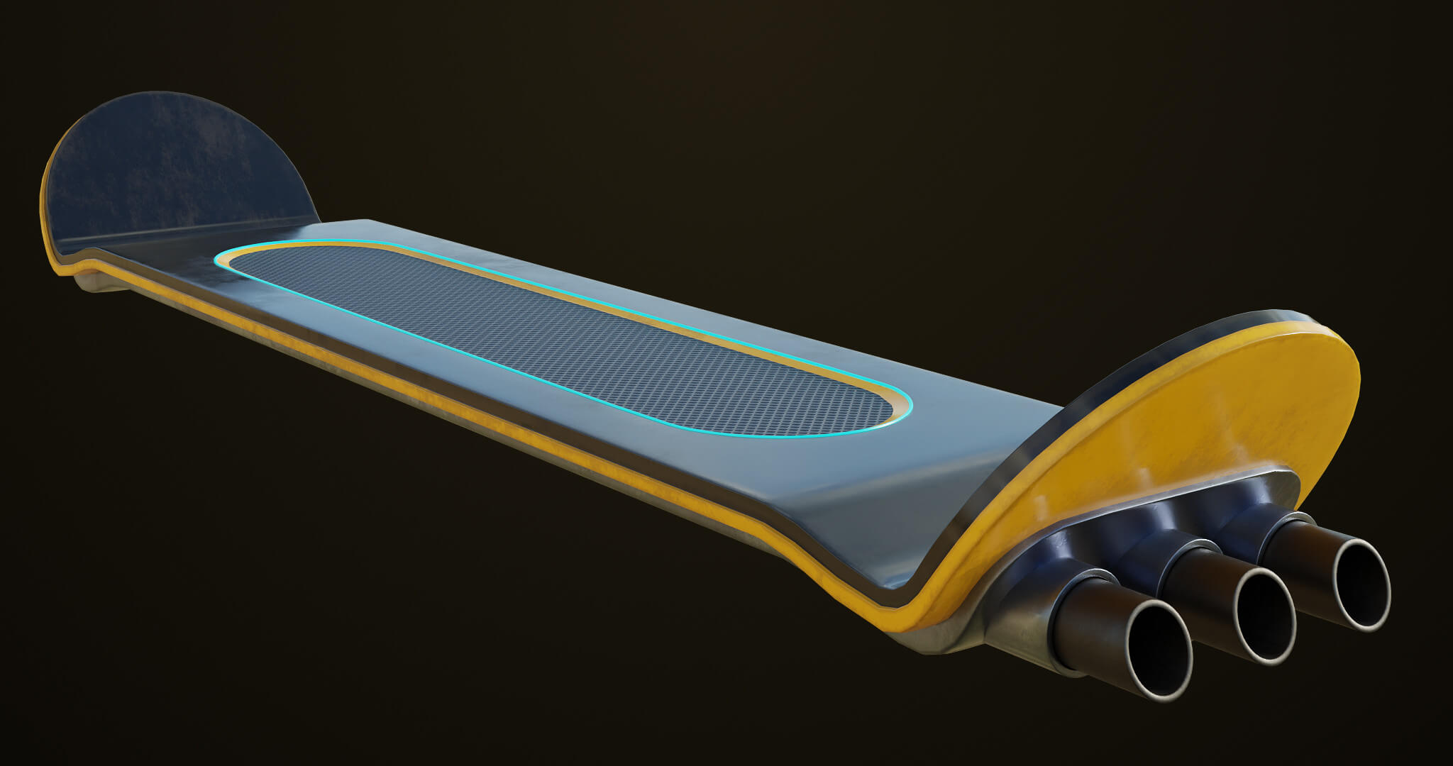 Sci-Fi Hoverboard 5 All PBR Unity UE Textures Included 3D Model by Eight Vertex