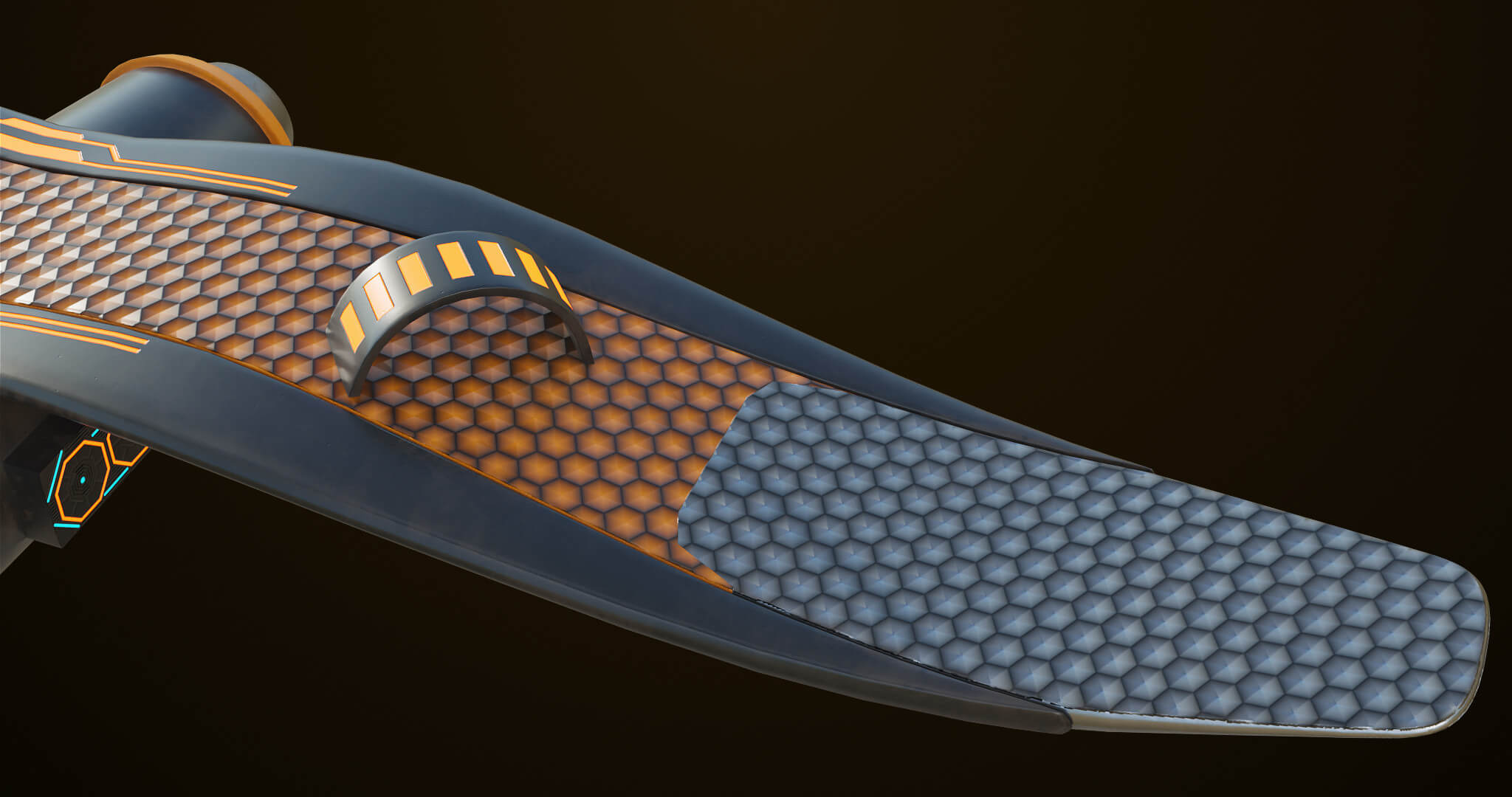 Sci-Fi Hoverboard 6 All PBR Unity UE Textures Included 3D Model by ...