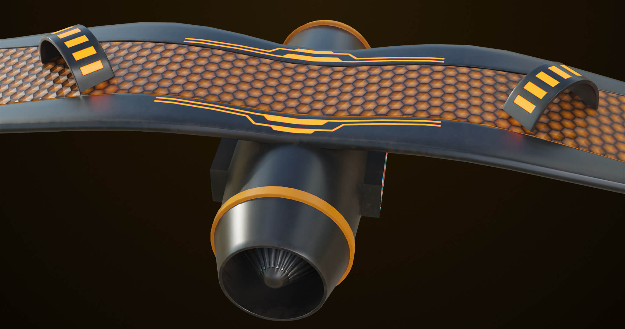 Sci-Fi Hoverboard 6 All PBR Unity UE Textures Included 3D Model by ...