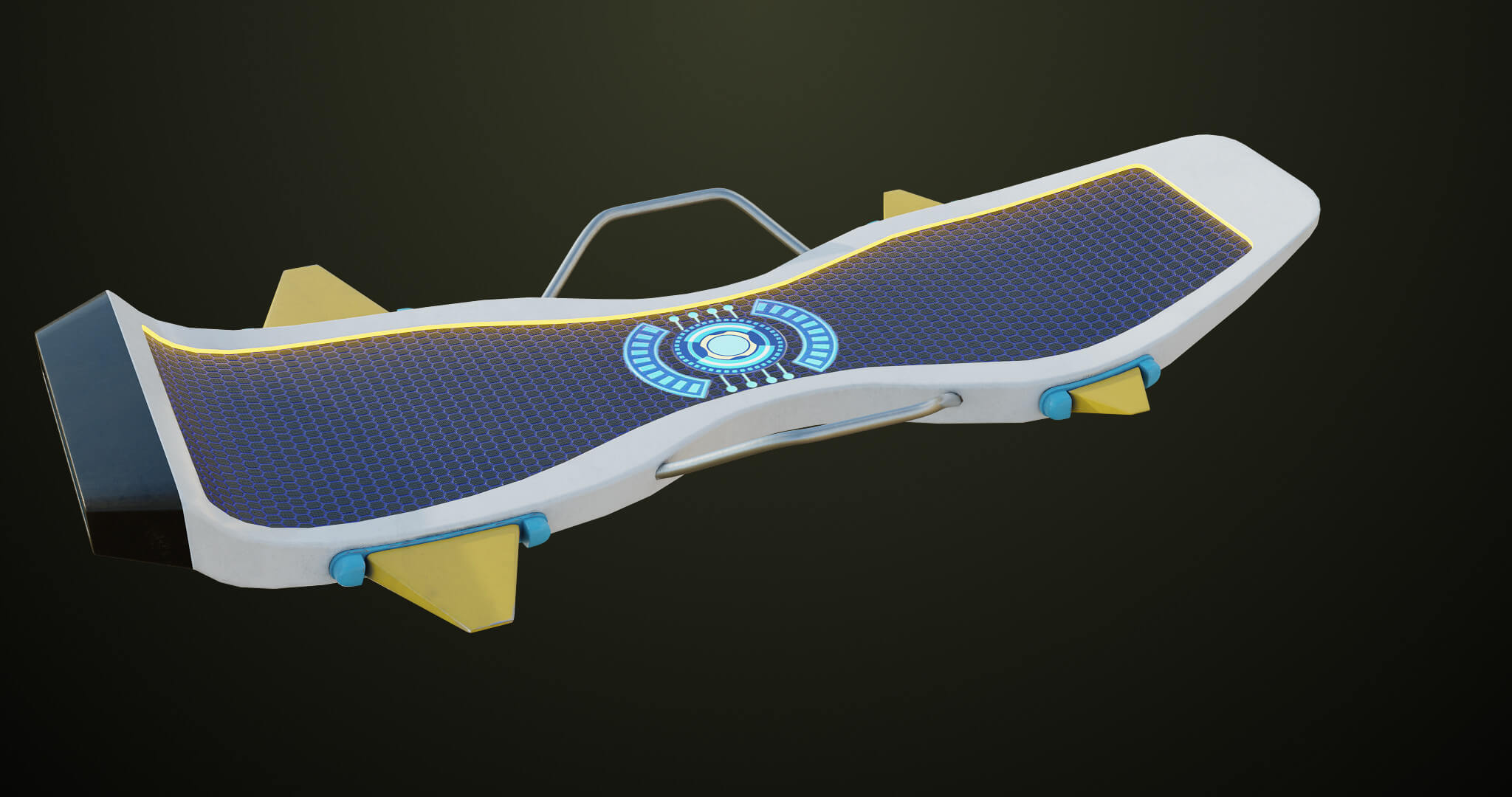 Sci-Fi Hoverboard 7 All PBR Unity UE Textures Included 3D Model by ...