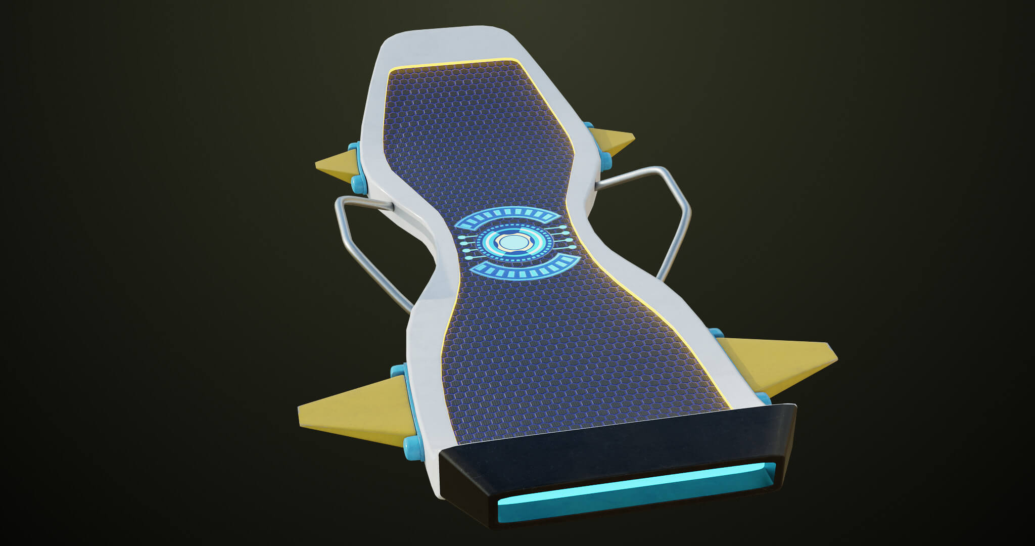 Sci-Fi Hoverboard 7 All PBR Unity UE Textures Included 3D Model by Eight Vertex