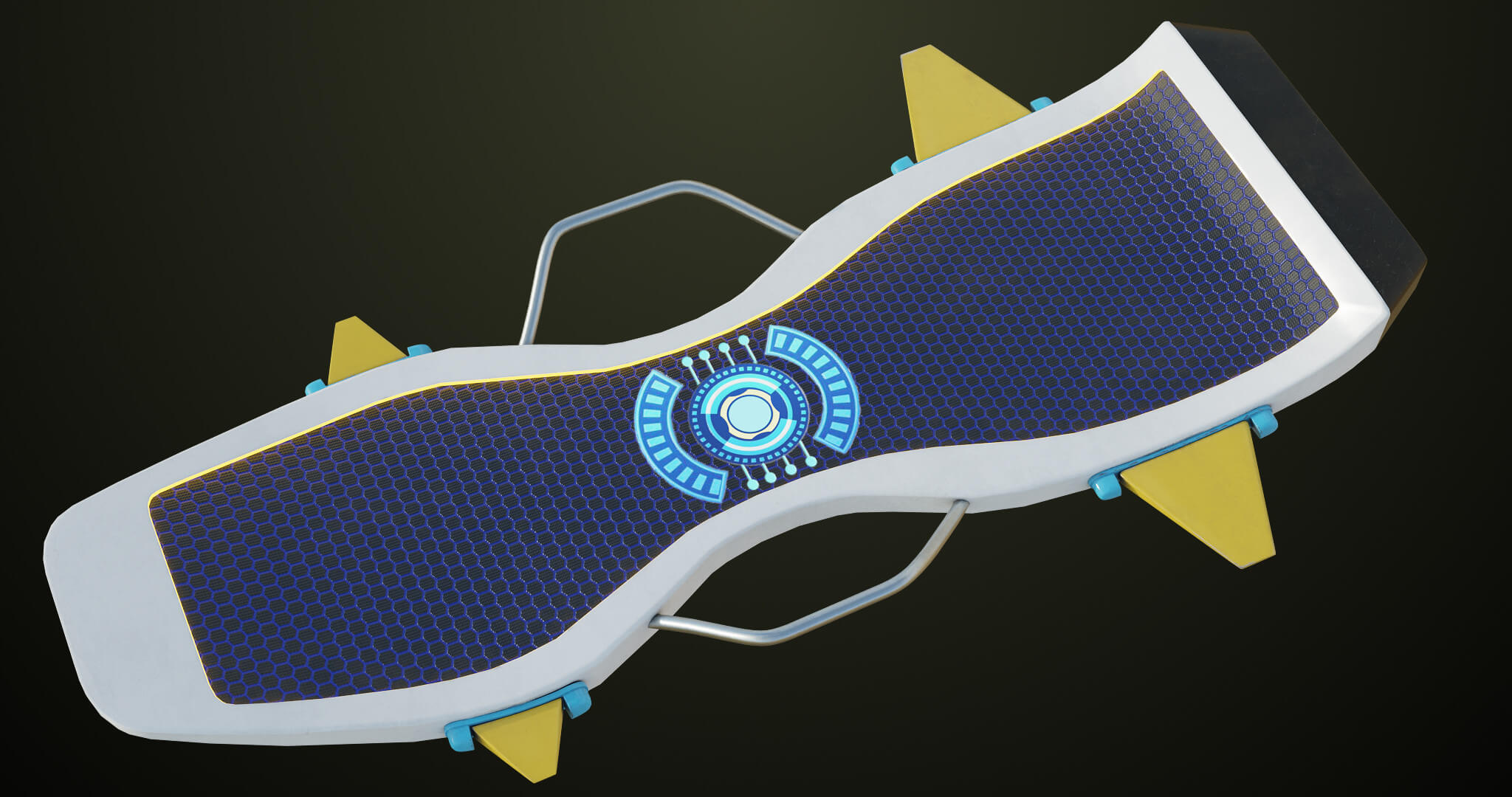 Sci-Fi Hoverboard 7 All PBR Unity UE Textures Included 3D Model by ...