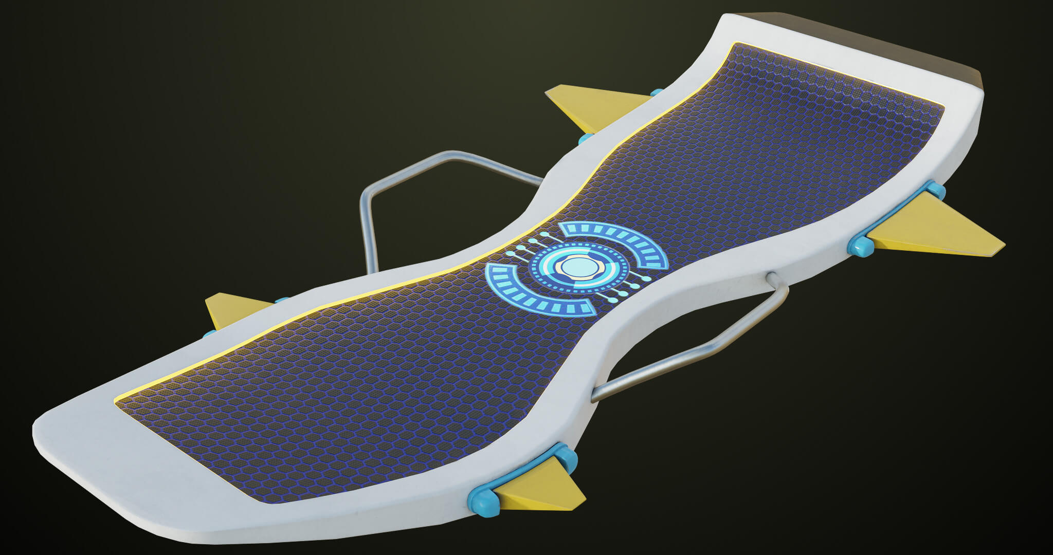 Sci-Fi Hoverboard 7 All PBR Unity UE Textures Included 3D Model by ...