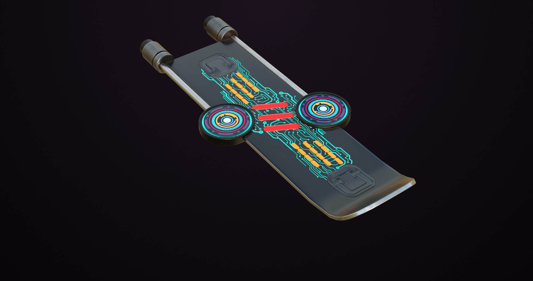 Sci-Fi Hoverboard 9 All PBR Unity UE Textures Included 3D Model by ...