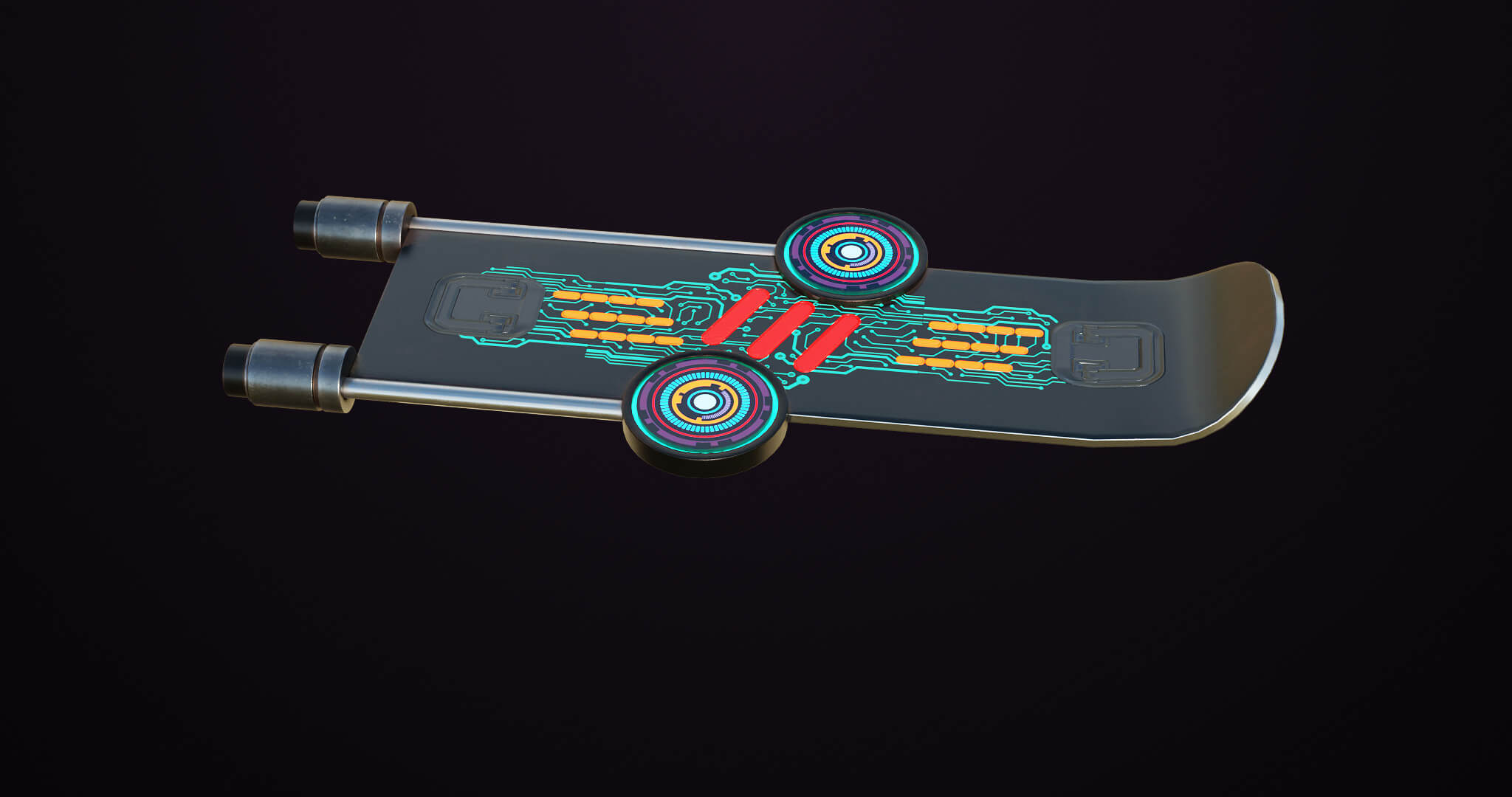 Sci-Fi Hoverboard 9 All PBR Unity UE Textures Included 3D Model by ...