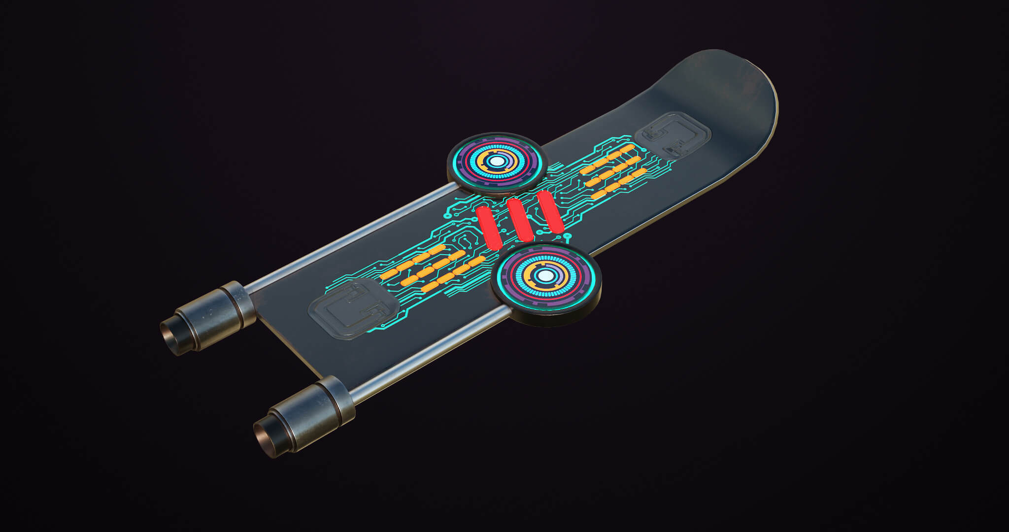 Sci-Fi Hoverboard 9 All PBR Unity UE Textures Included 3D Model by ...