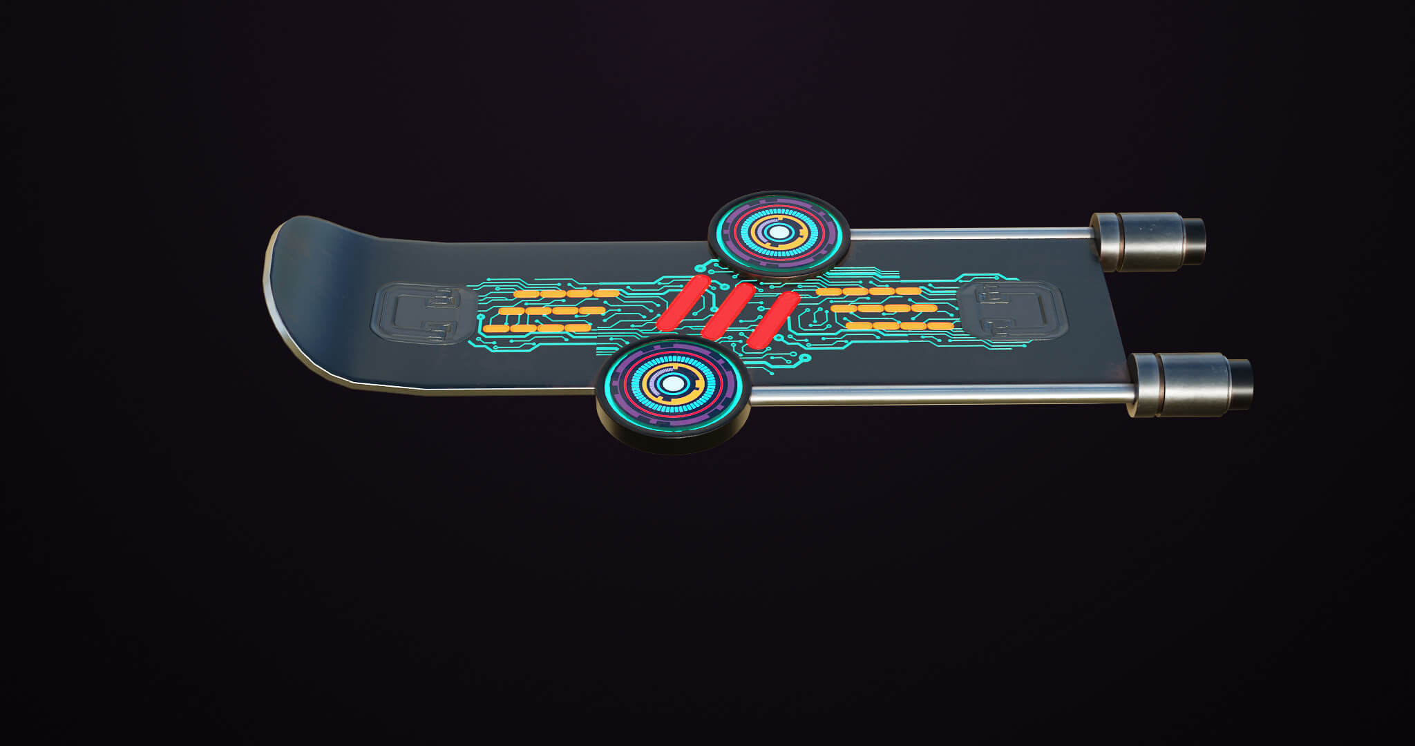 Sci-Fi Hoverboard 9 All PBR Unity UE Textures Included 3D Model by ...