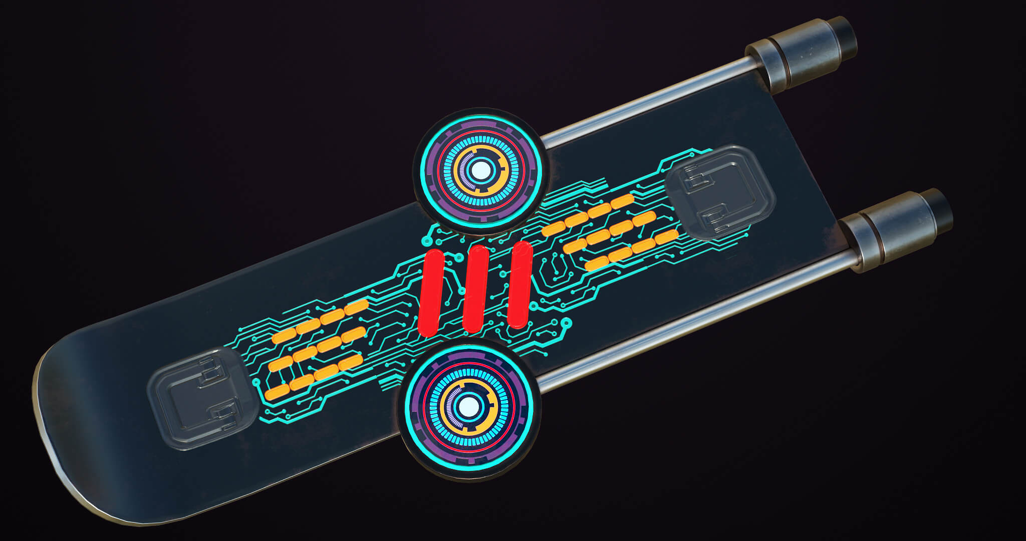 Sci-Fi Hoverboard 9 All PBR Unity UE Textures Included 3D Model by ...