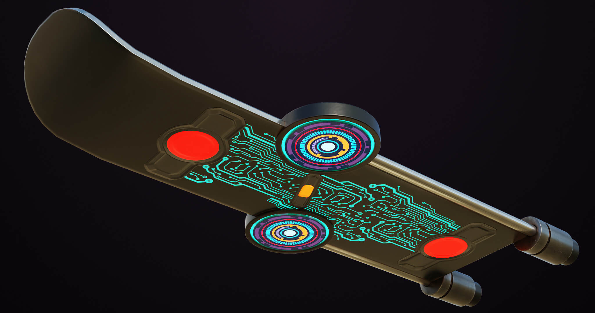 Sci-Fi Hoverboard 9 All PBR Unity UE Textures Included 3D Model by ...