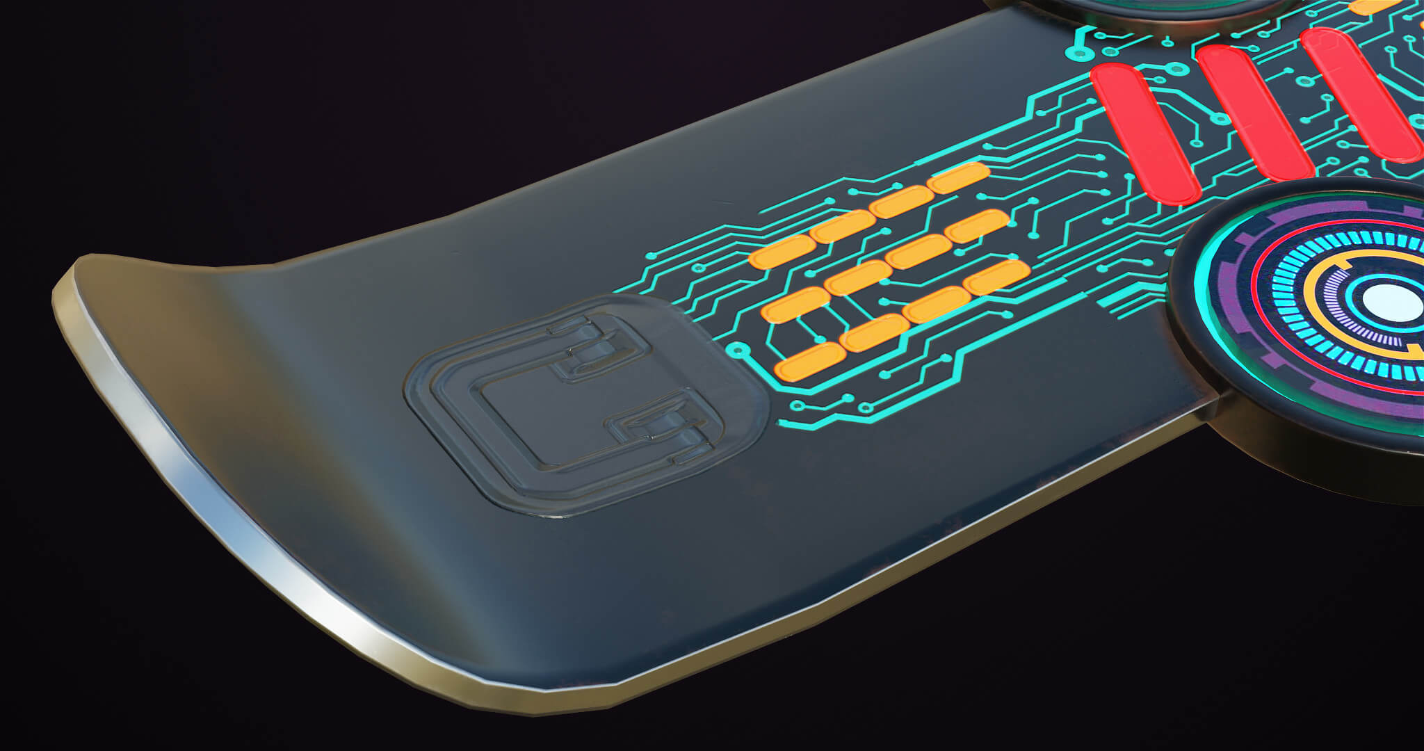 Sci-Fi Hoverboard 9 All PBR Unity UE Textures Included 3D Model by Eight Vertex