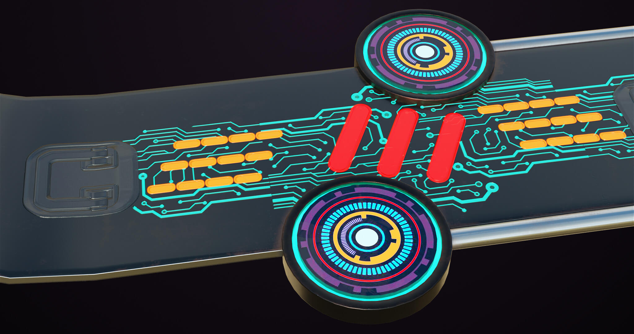 Sci-Fi Hoverboard 9 All PBR Unity UE Textures Included 3D Model by ...