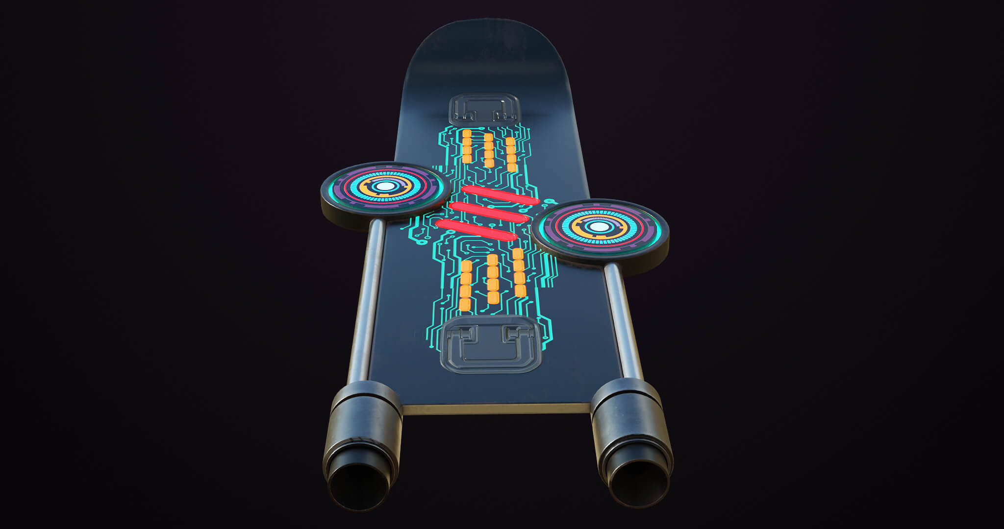 Sci-Fi Hoverboard 9 All PBR Unity UE Textures Included 3D Model by ...