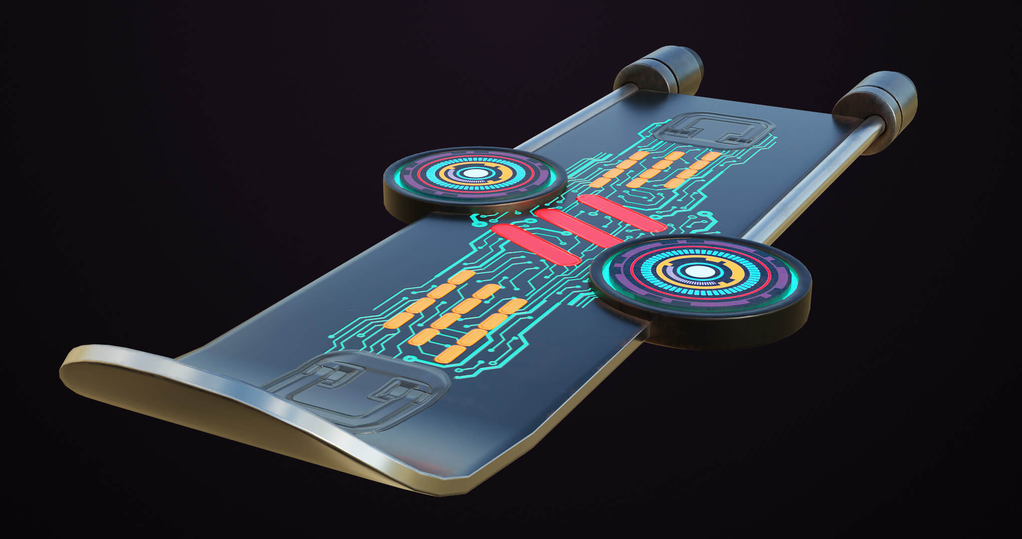 Sci-Fi Hoverboard 9 All PBR Unity UE Textures Included 3D Model by Eight Vertex