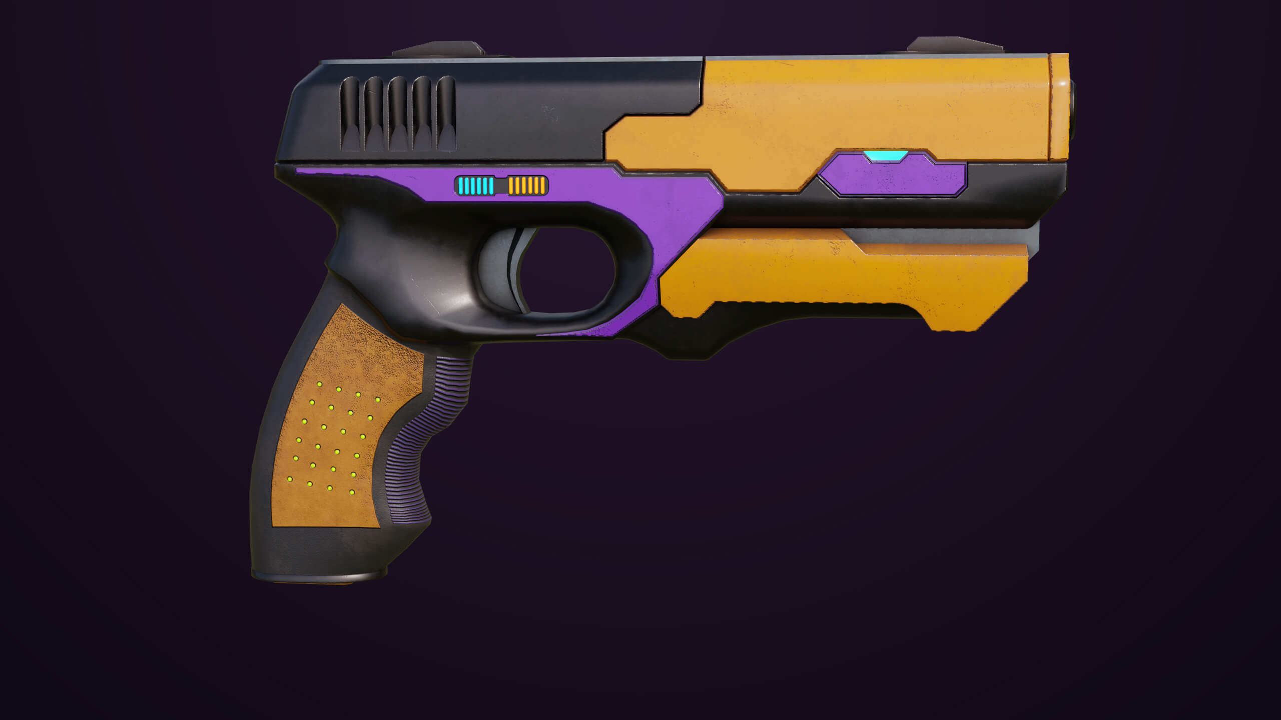 Sci-Fi Pistol 01 All PBR Unity UE Textures Included 3D Model by Eight ...