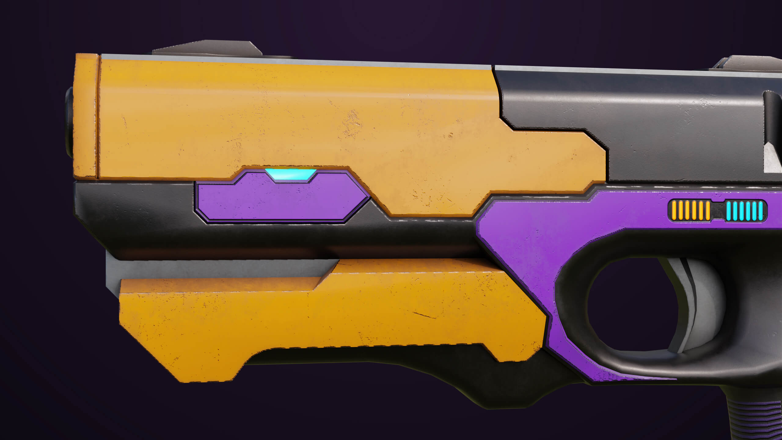 Sci-Fi Pistol 01 All PBR Unity UE Textures Included 3D Model by Eight ...