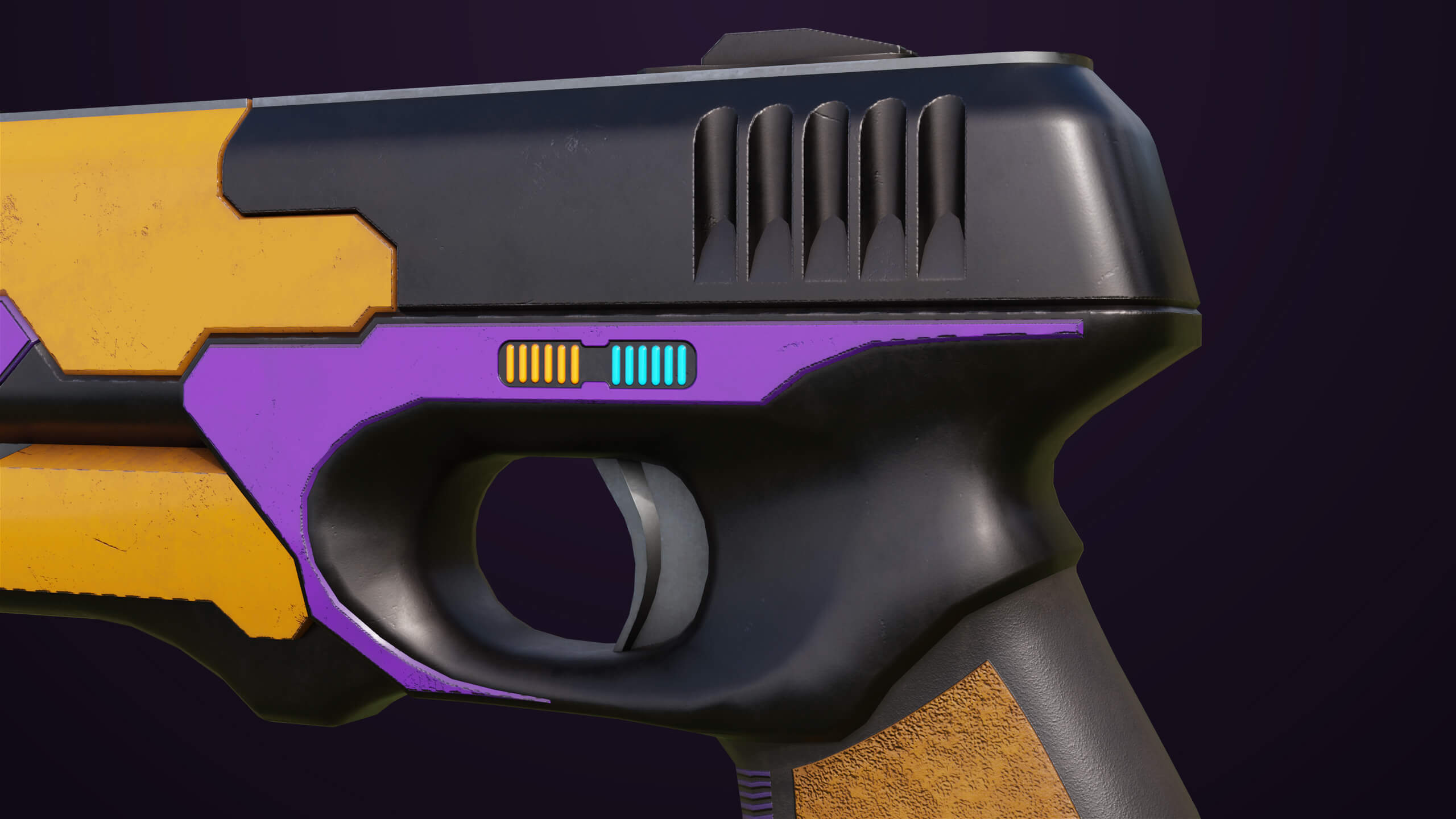 Sci-Fi Pistol 01 All PBR Unity UE Textures Included 3D Model by Eight ...