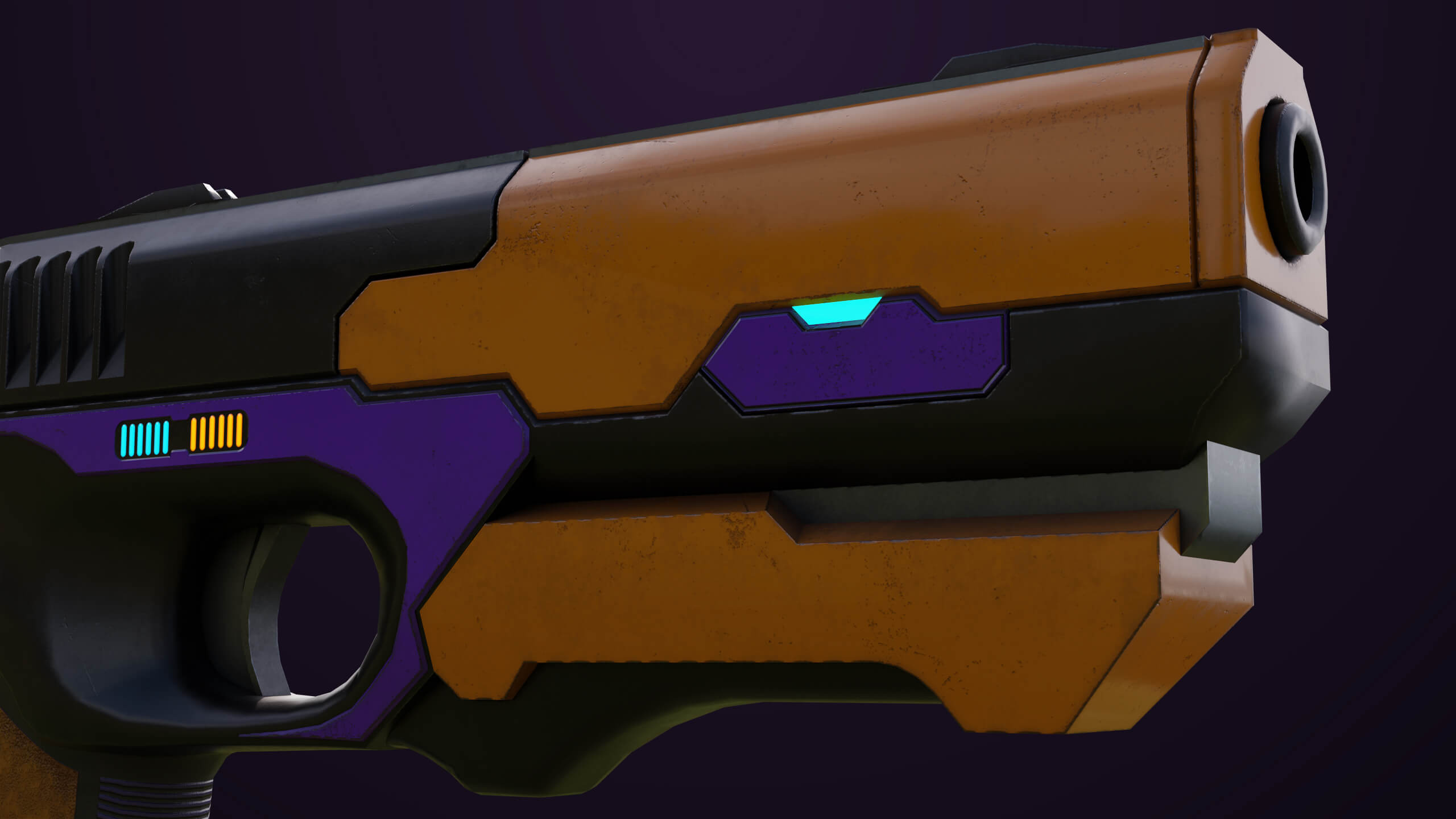 Sci-Fi Pistol 01 All PBR Unity UE Textures Included 3D Model by Eight ...