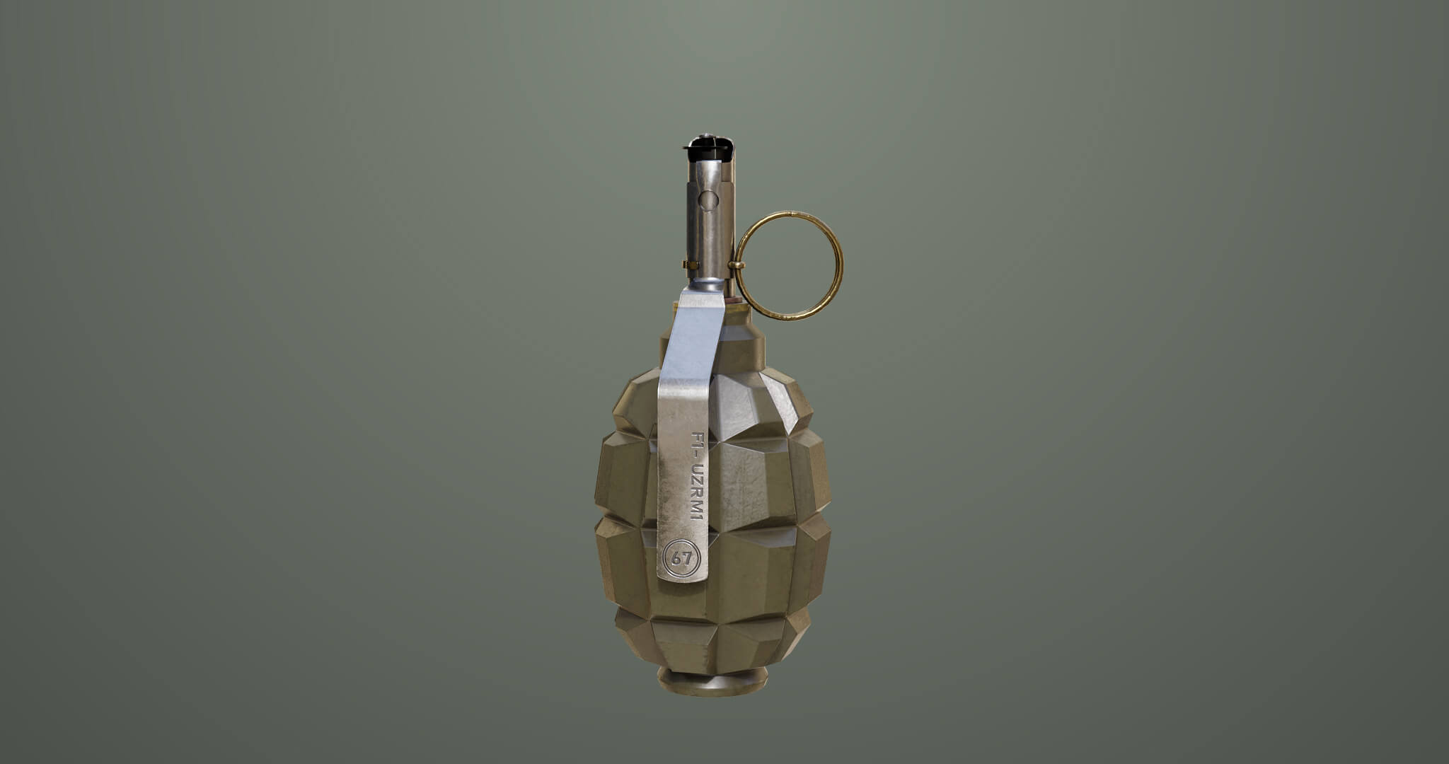 5 Fragmentation Grenades Single Mat All PBR Unity UE Texture - 3D Model by Eight Vertex