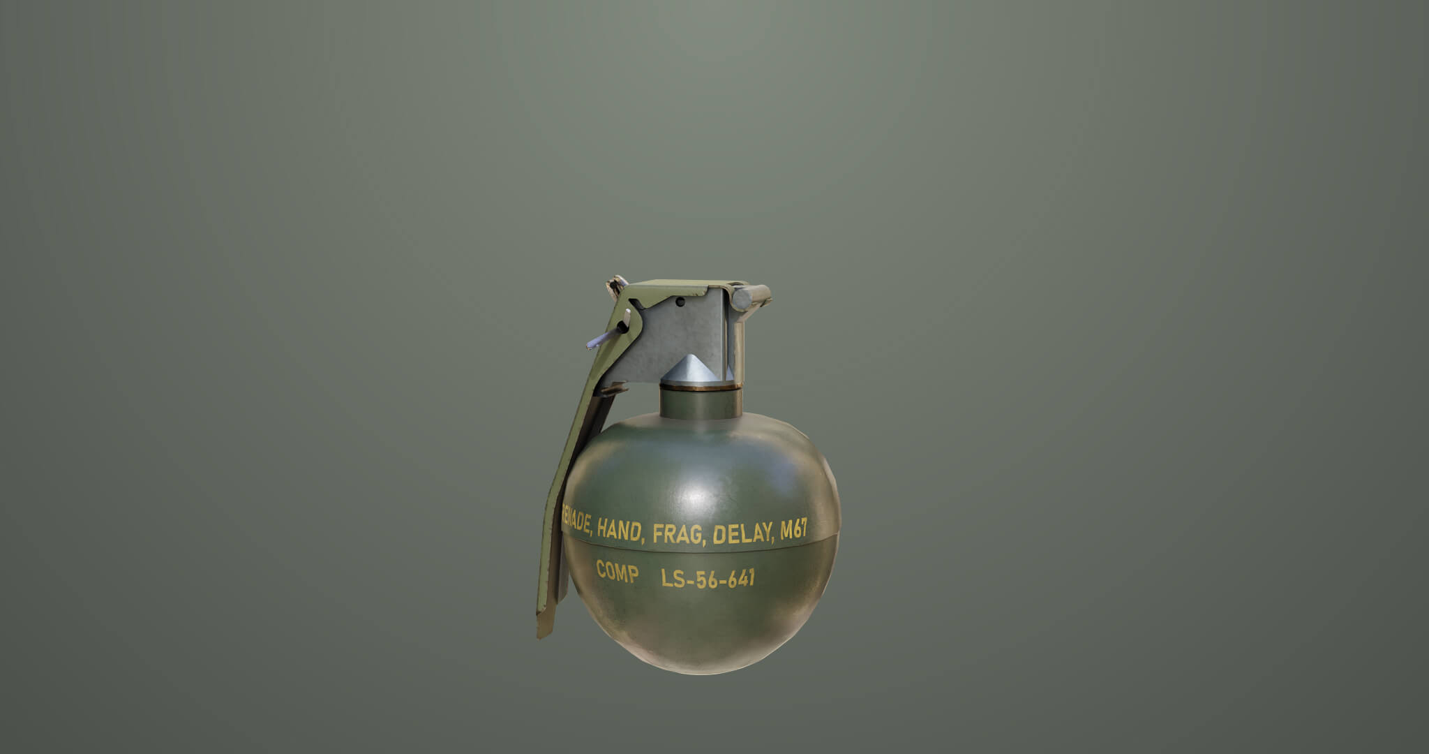 5 Fragmentation Grenades Single Mat All PBR Unity UE Texture - 3D Model ...