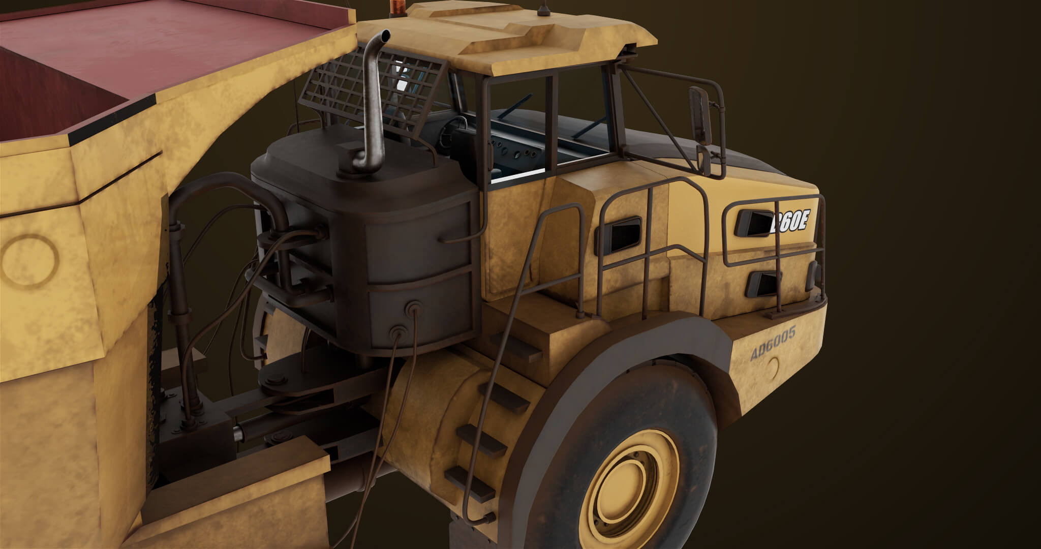 Articulated Dirty Mining Truck 03 All PBR Unity UE Textures - 3D Model by Eight Vertex