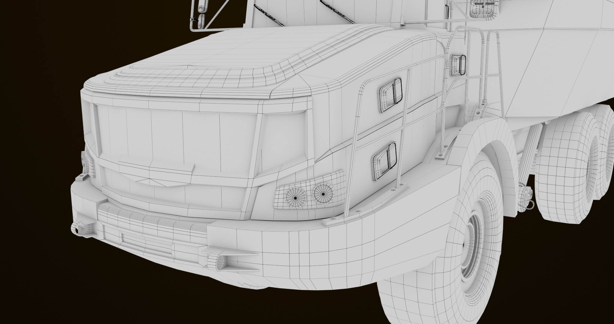 Articulated Dirty Mining Truck 03 All PBR Unity UE Textures - 3D Model by Eight Vertex