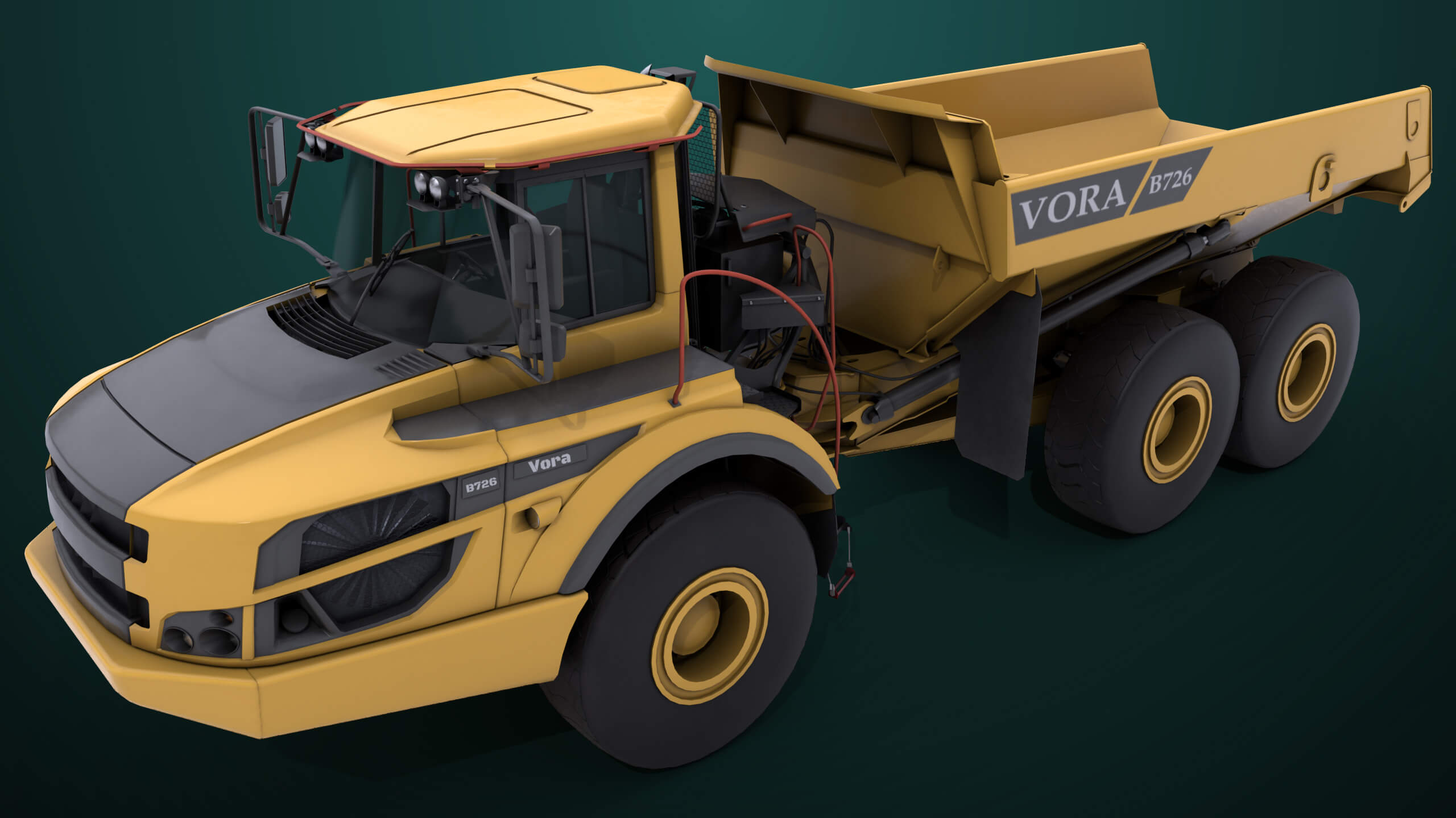 Articulated Mining Truck 04 All PBR Unity UE Textures - 3D Model by ...